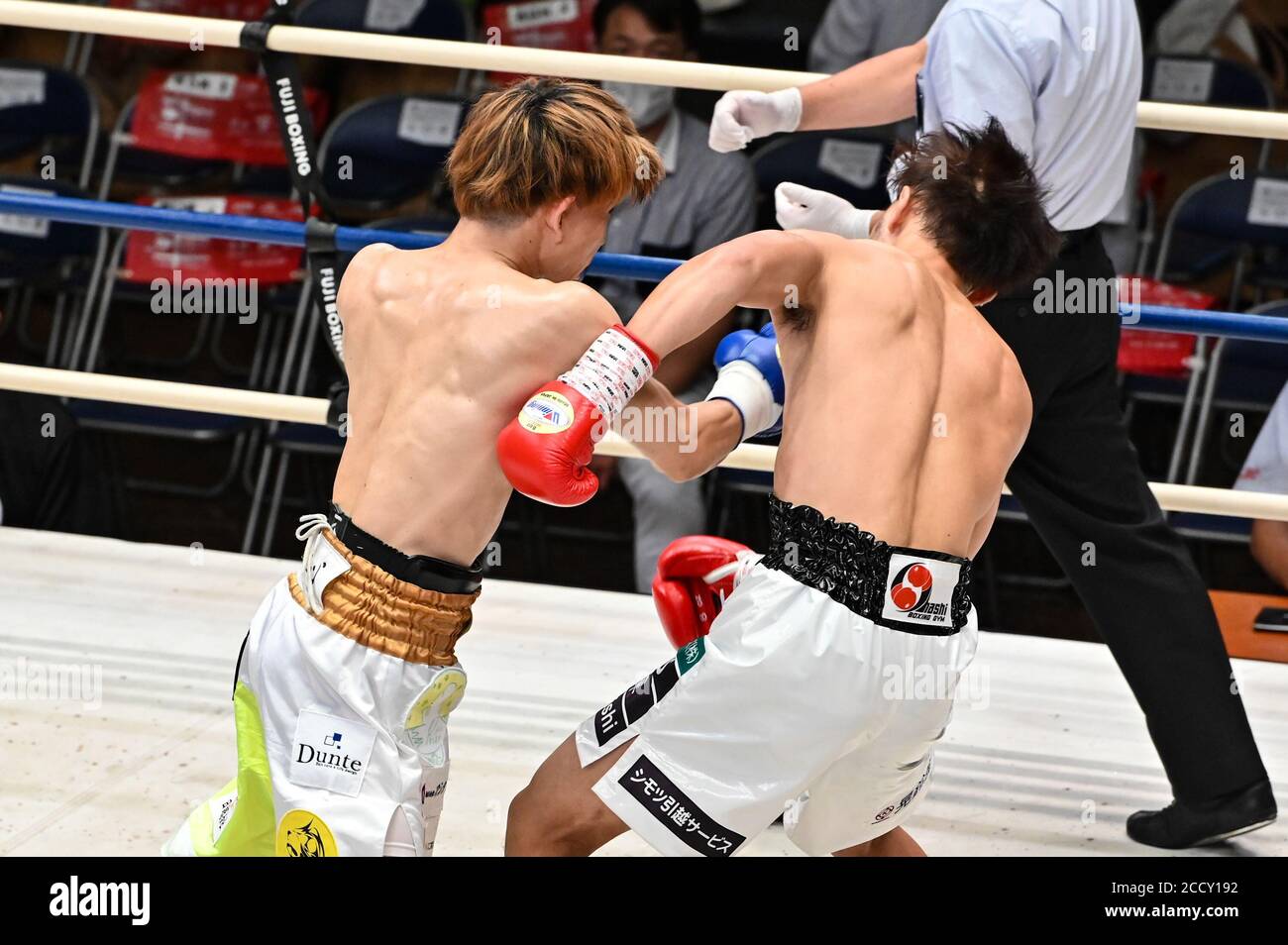 Tokyo, Japan. 24th Aug, 2020. (L-R) Hironori Miyake, Keisuke Matsumoto ...