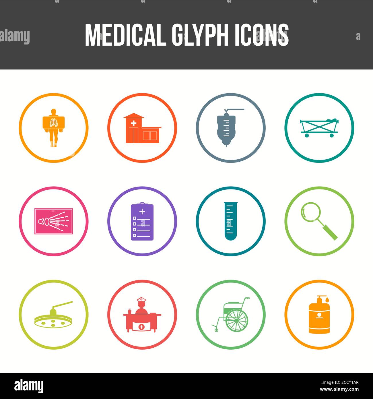 Unique Medical Glyph icon set Stock Vector Image & Art - Alamy