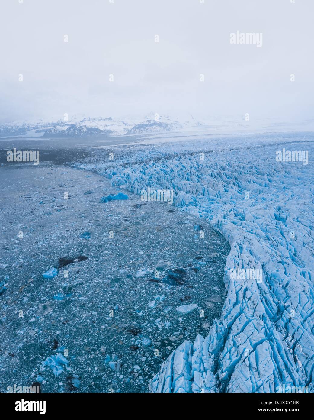 Aerial view skaftafell glacier lagoon hi-res stock photography and ...