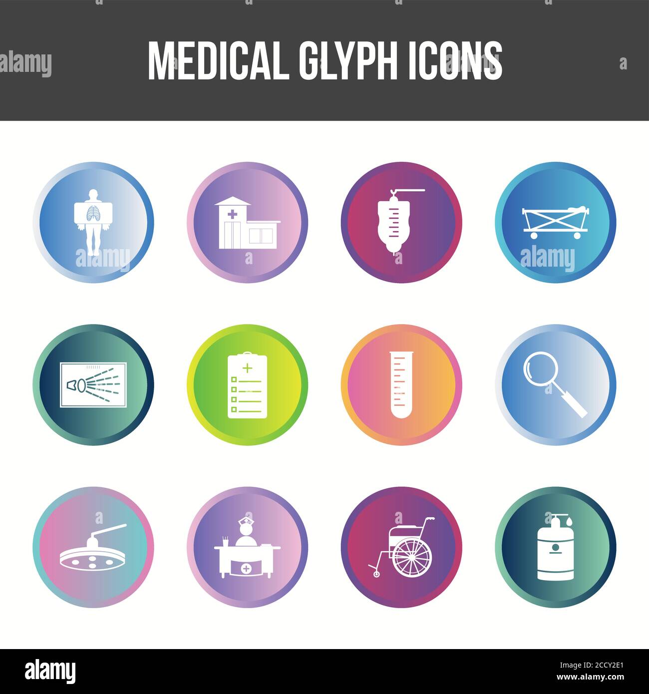 Unique Medical Glyph icon set Stock Vector Image & Art - Alamy