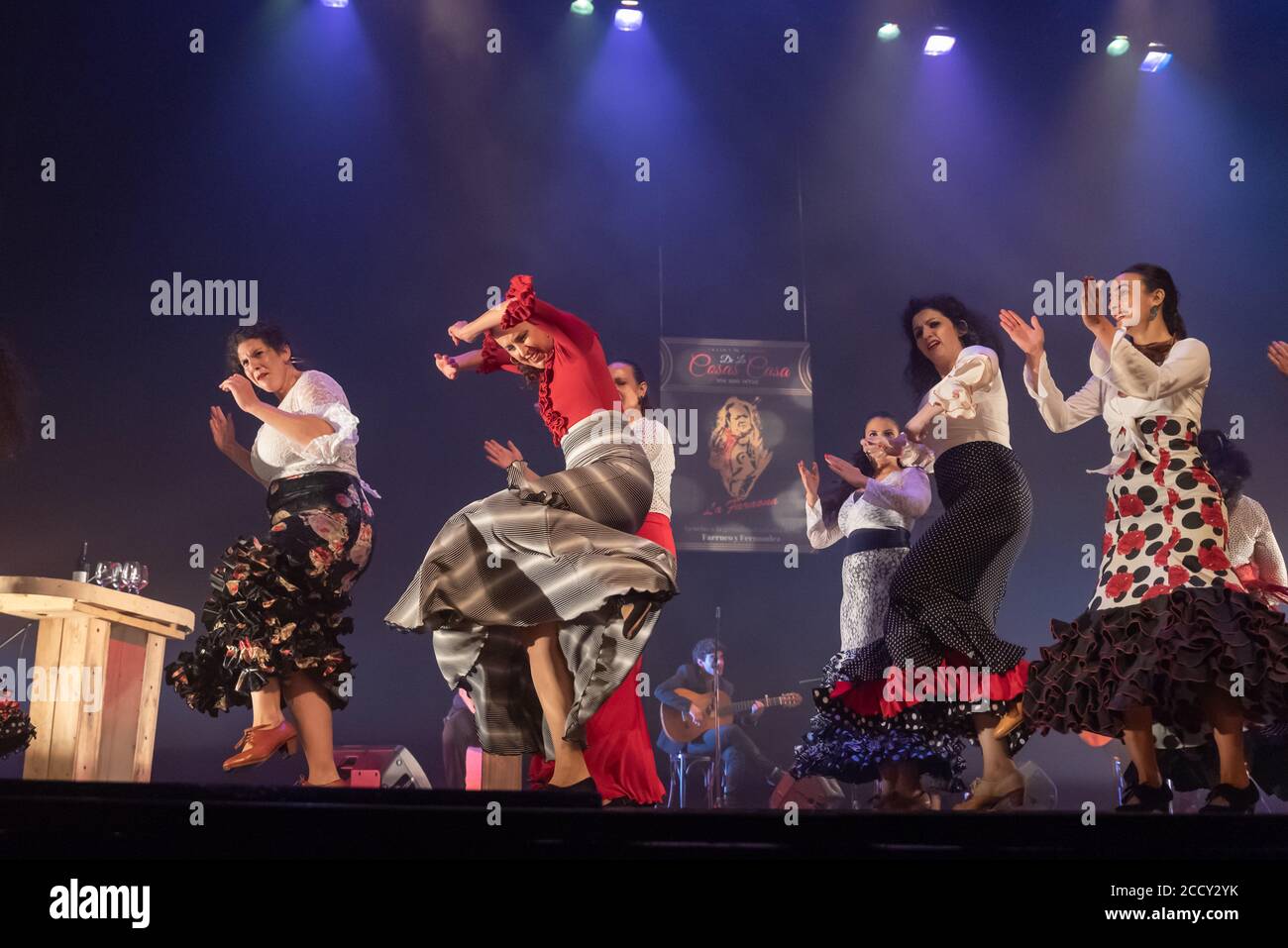 Flamenco dancers perform on stage Stock Photo - Alamy