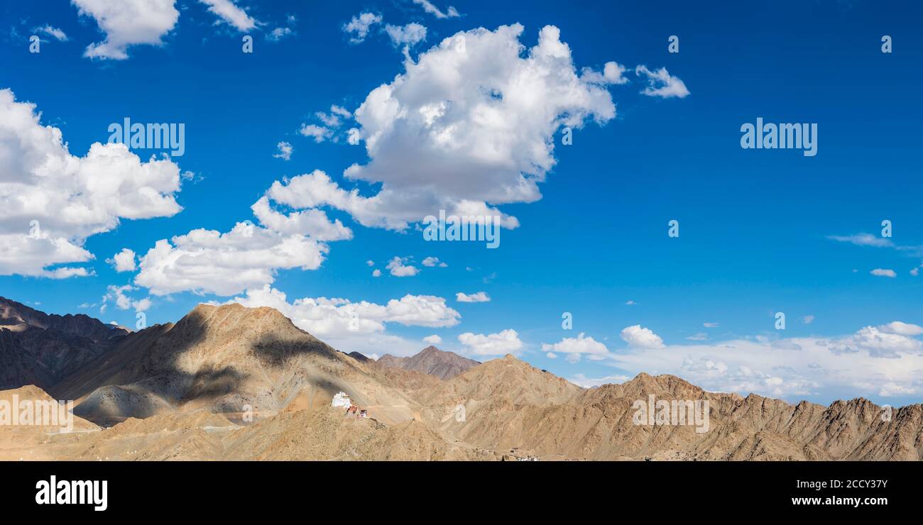 Namgyal Tsemo Gompa Monastery on Tsenmo Hill, a viewpoint over Leh ...