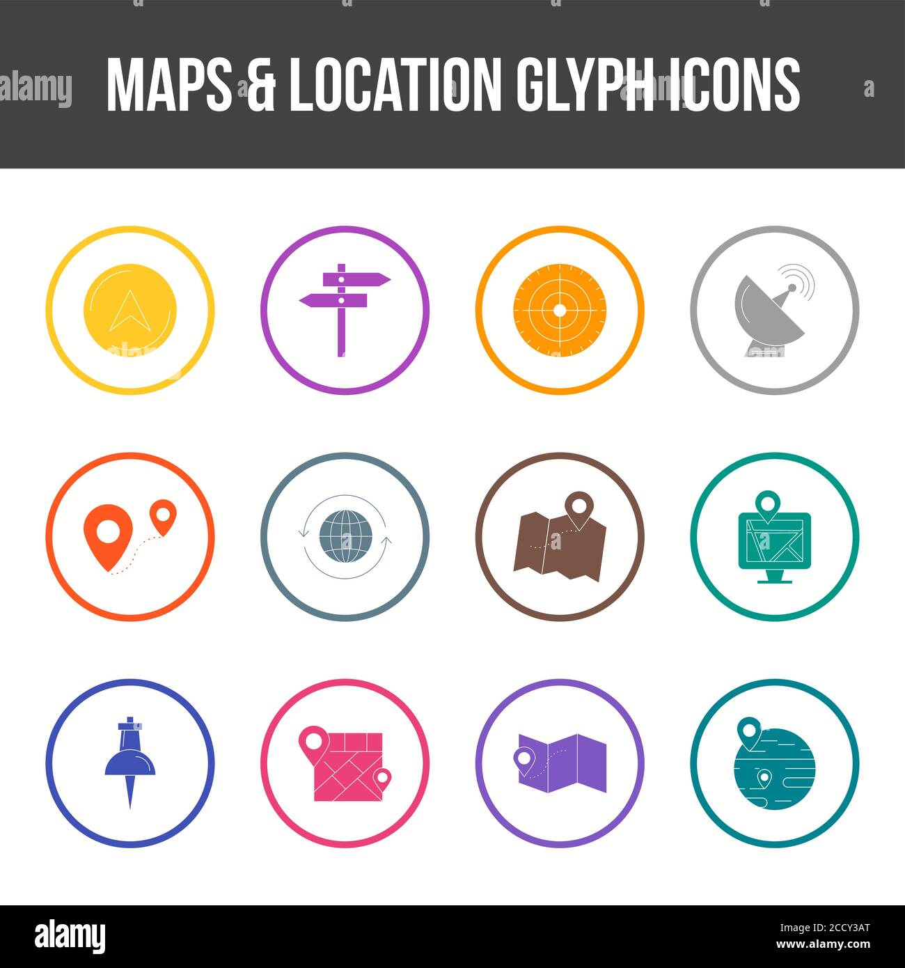 Dish maps Stock Vector Images - Alamy