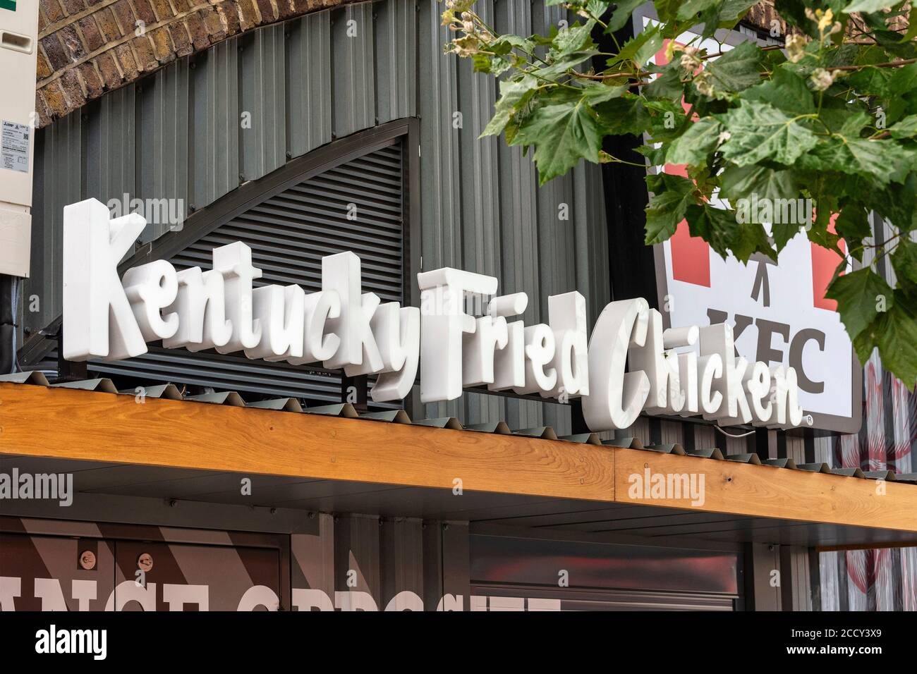 American fast food chicken restaurant chain Kentucky Fried Chicken (KFC ...