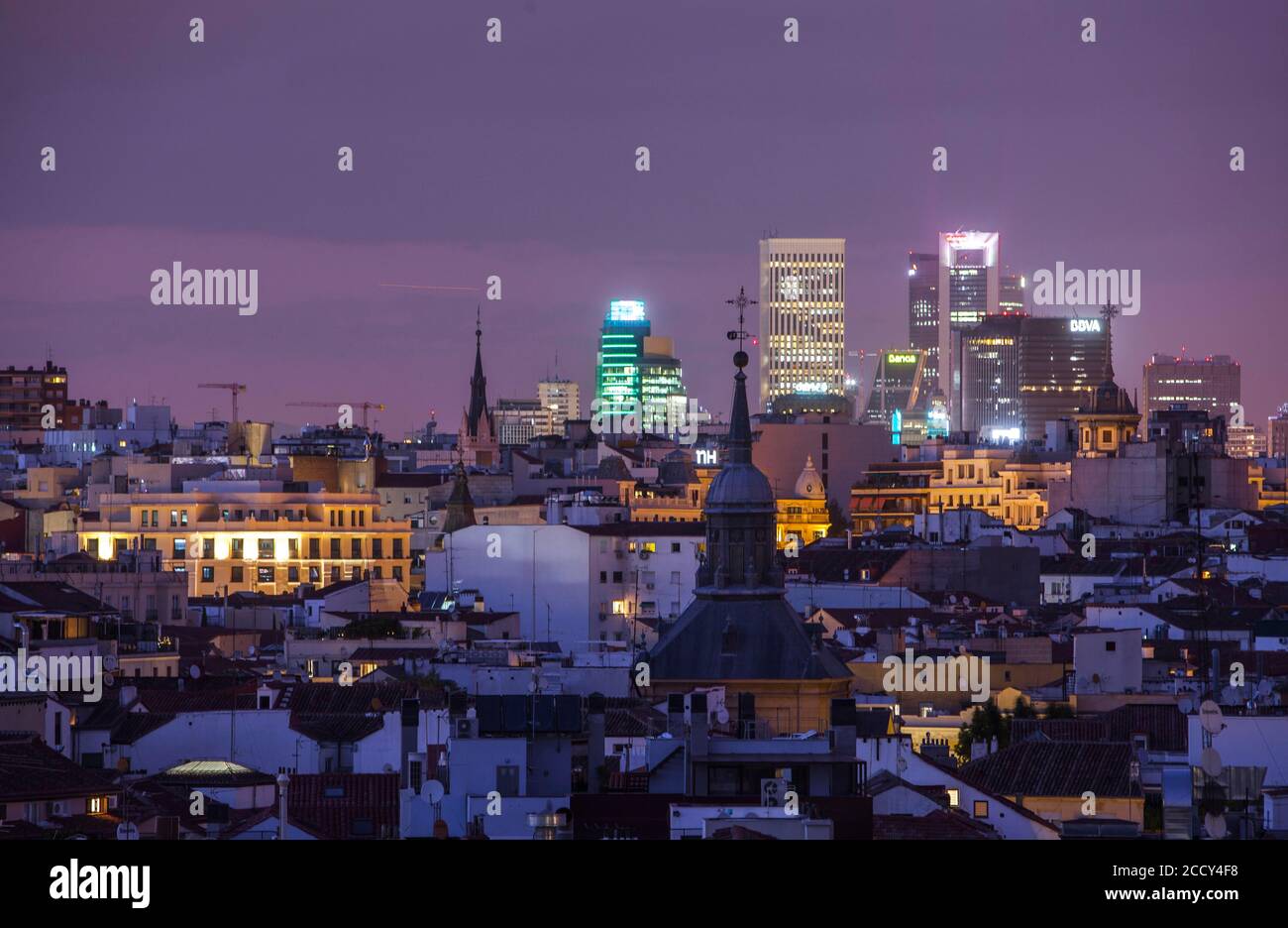 Madrid skyline view hi-res stock photography and images - Alamy