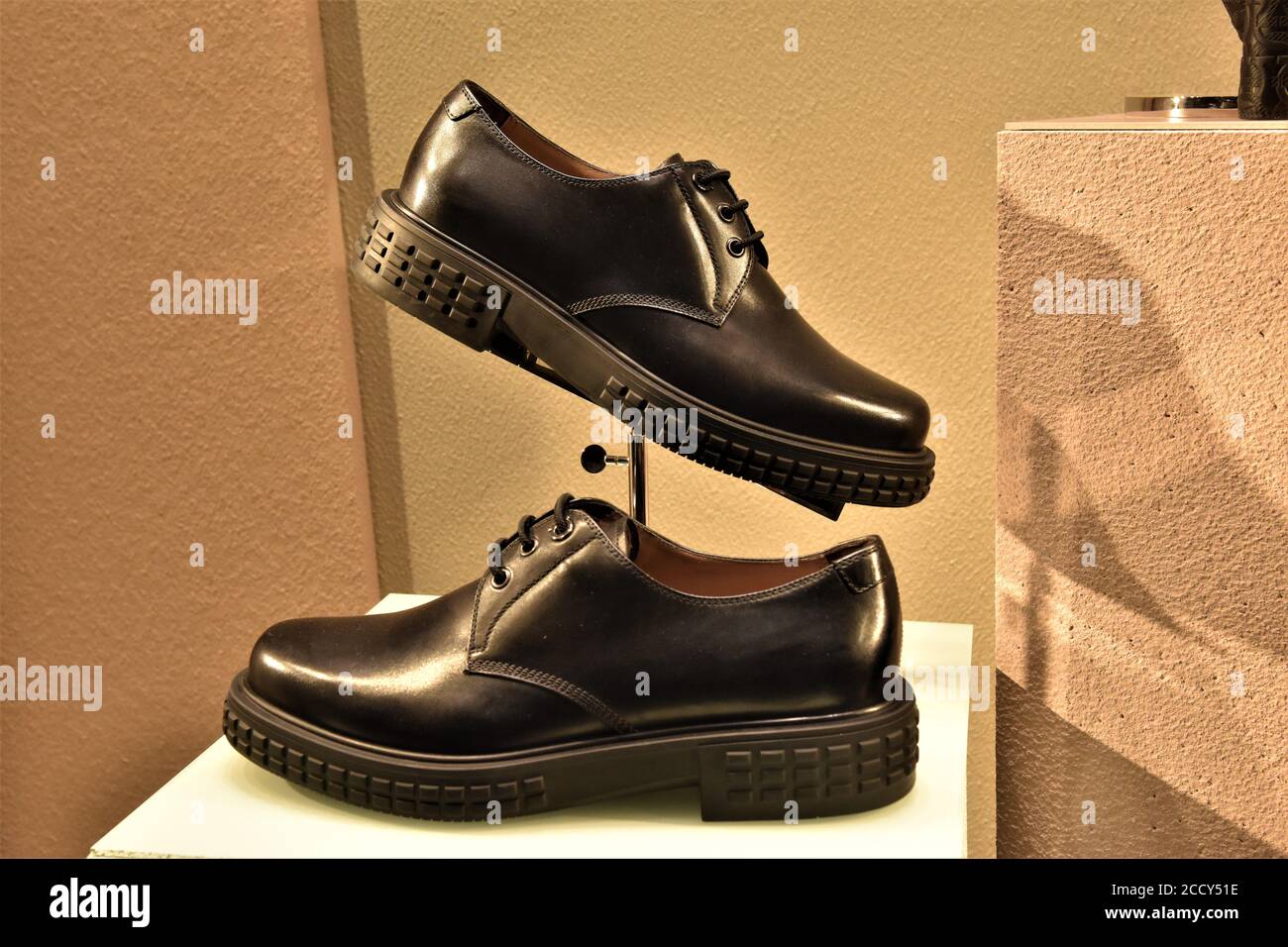 SHOES ON DISPLAY AT SALVATORE FERRAGAMO BOUTIQUE IN CONDOTTI STREET ...