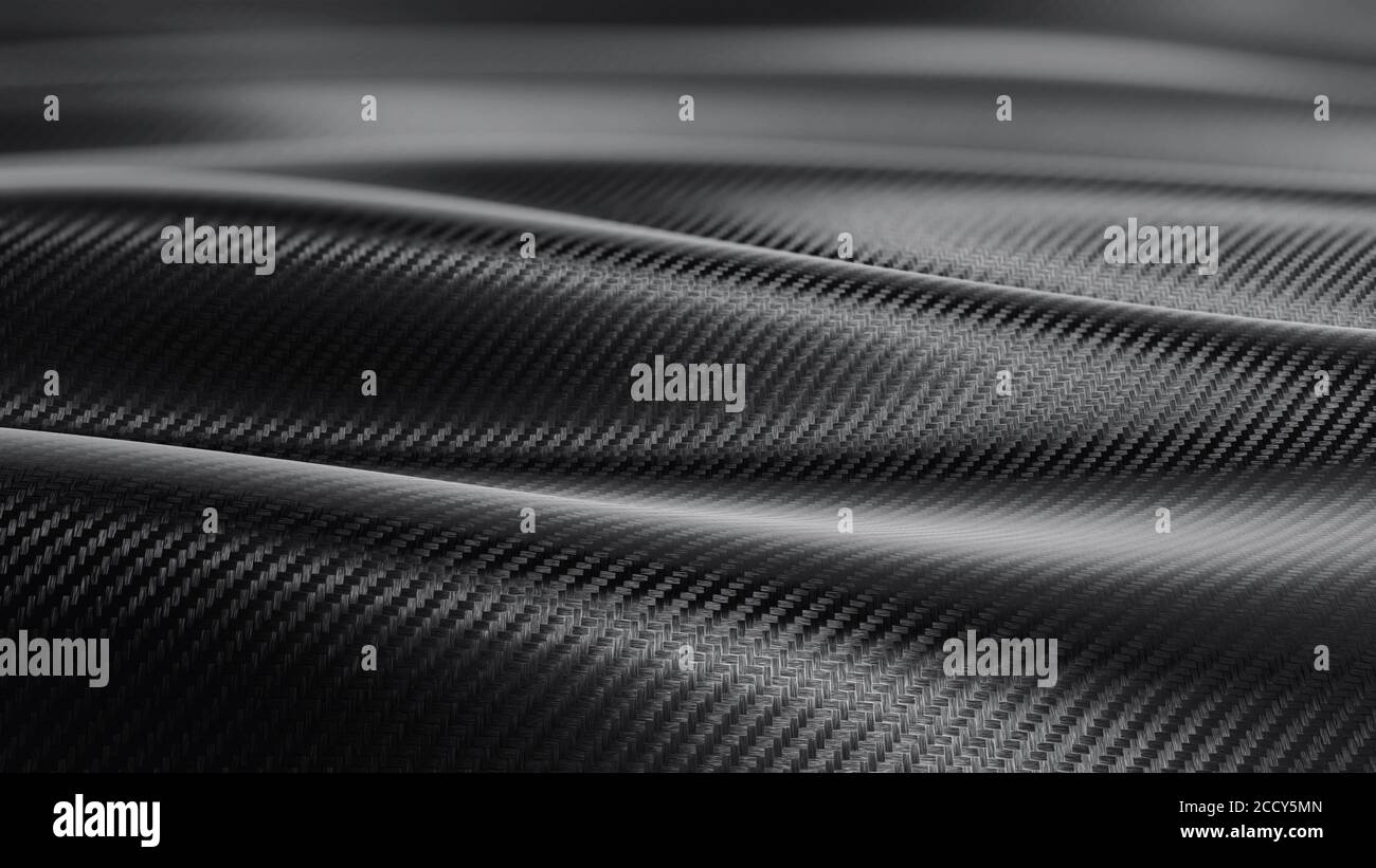 Carbon wave texture pattern close-up background. 3D rendering Stock ...