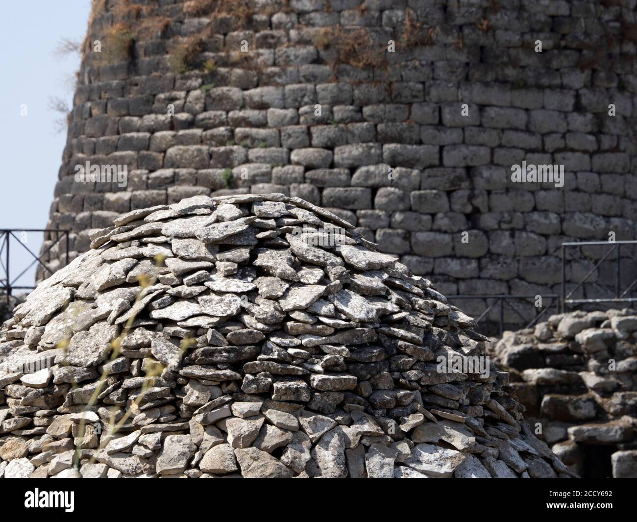 Santu Antine nuragic stone age Sardinia Nuraghe view Stock Photo - Alamy