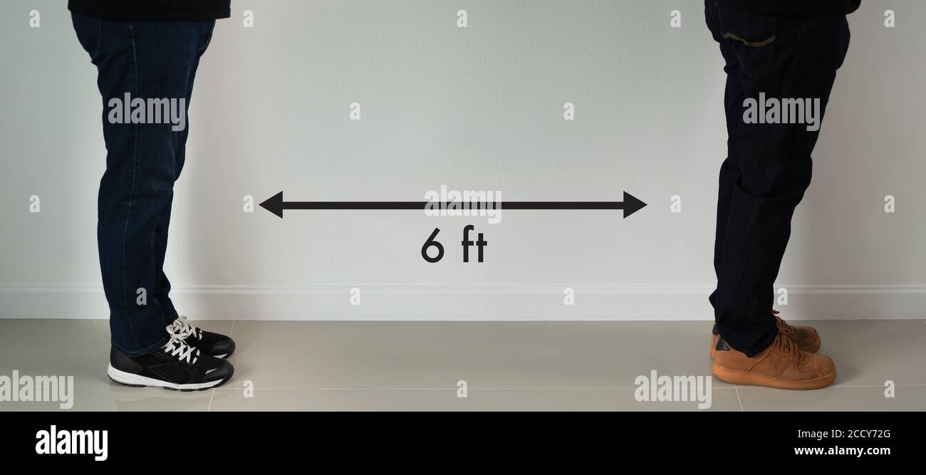Six Feet Guidelines physical distance to keep to avoid 6 feet the covid ...
