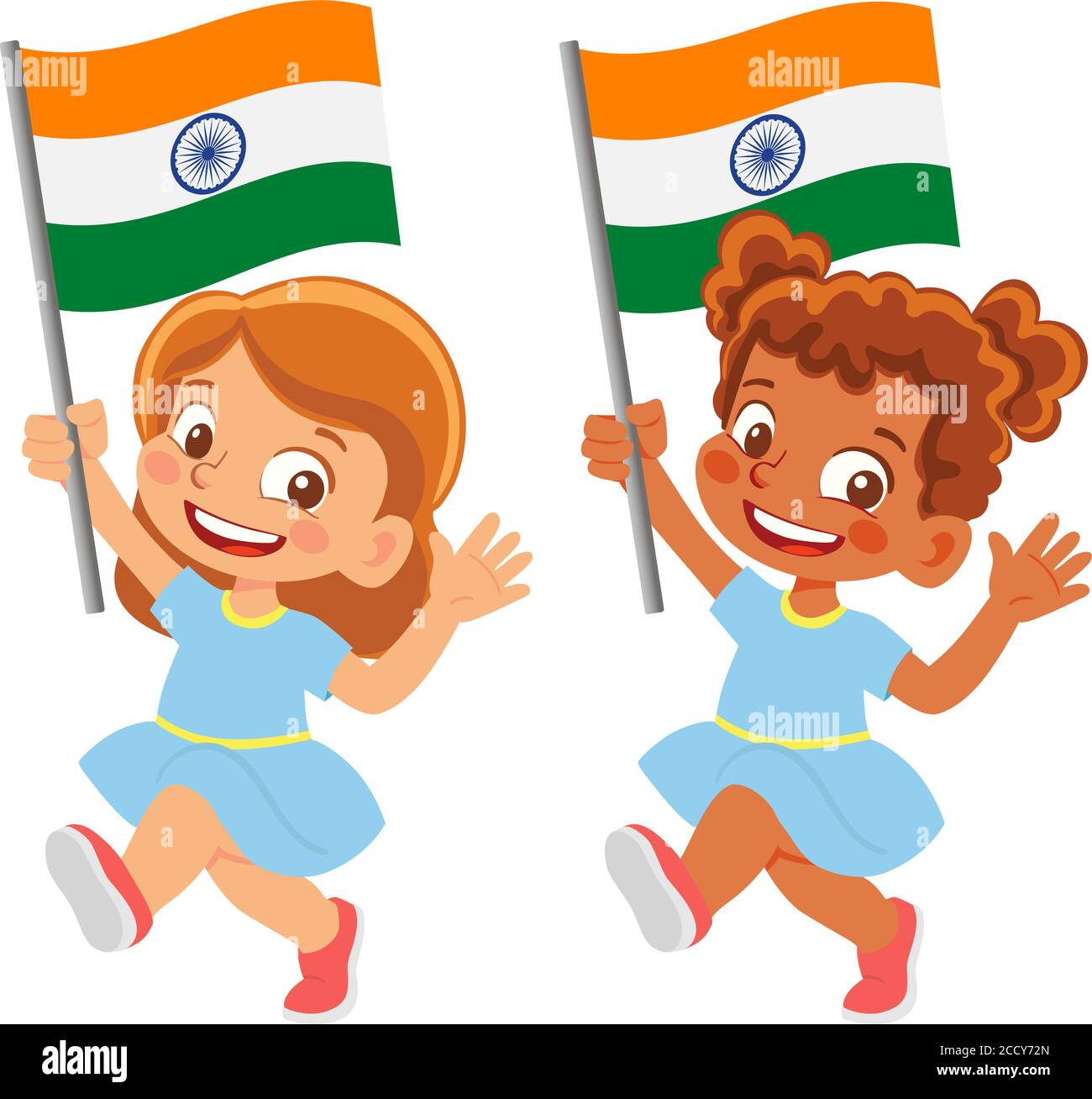 India flag in hand set Stock Vector Image & Art - Alamy