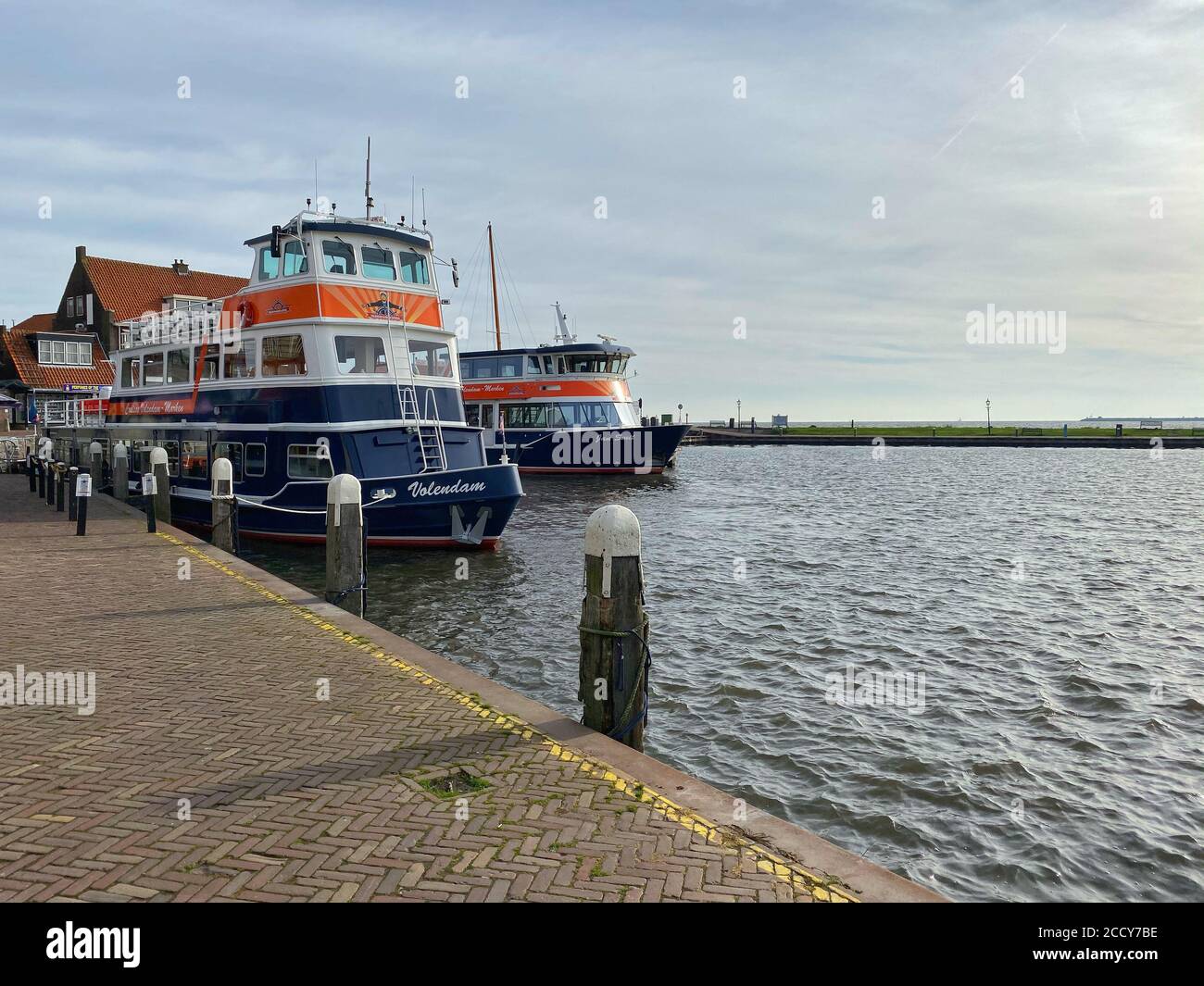 Volendam,Netherlands-October 7,2019: In the Volendam harbor. Volendam ...