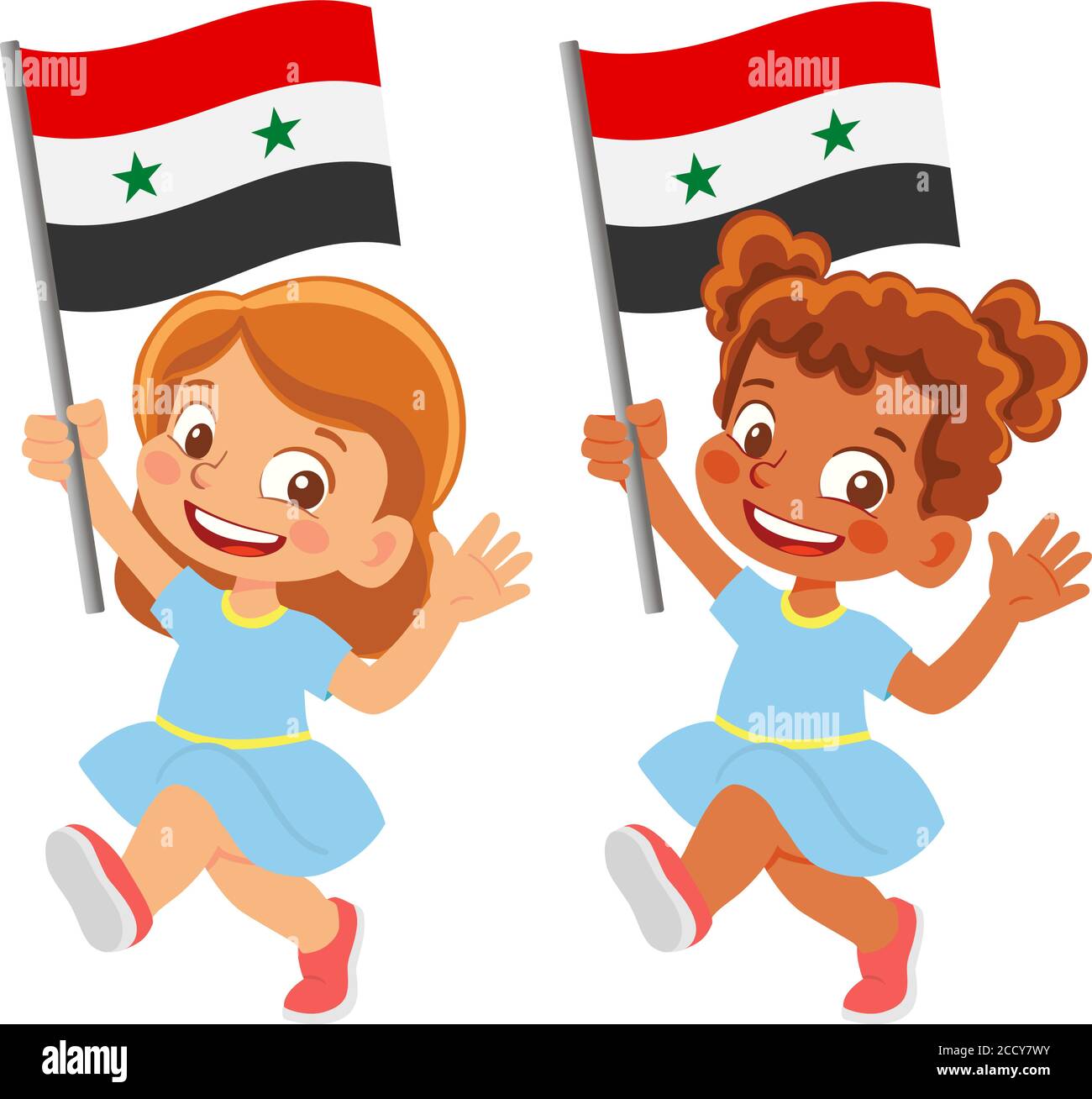 syria flag in hand set Stock Vector Image & Art - Alamy