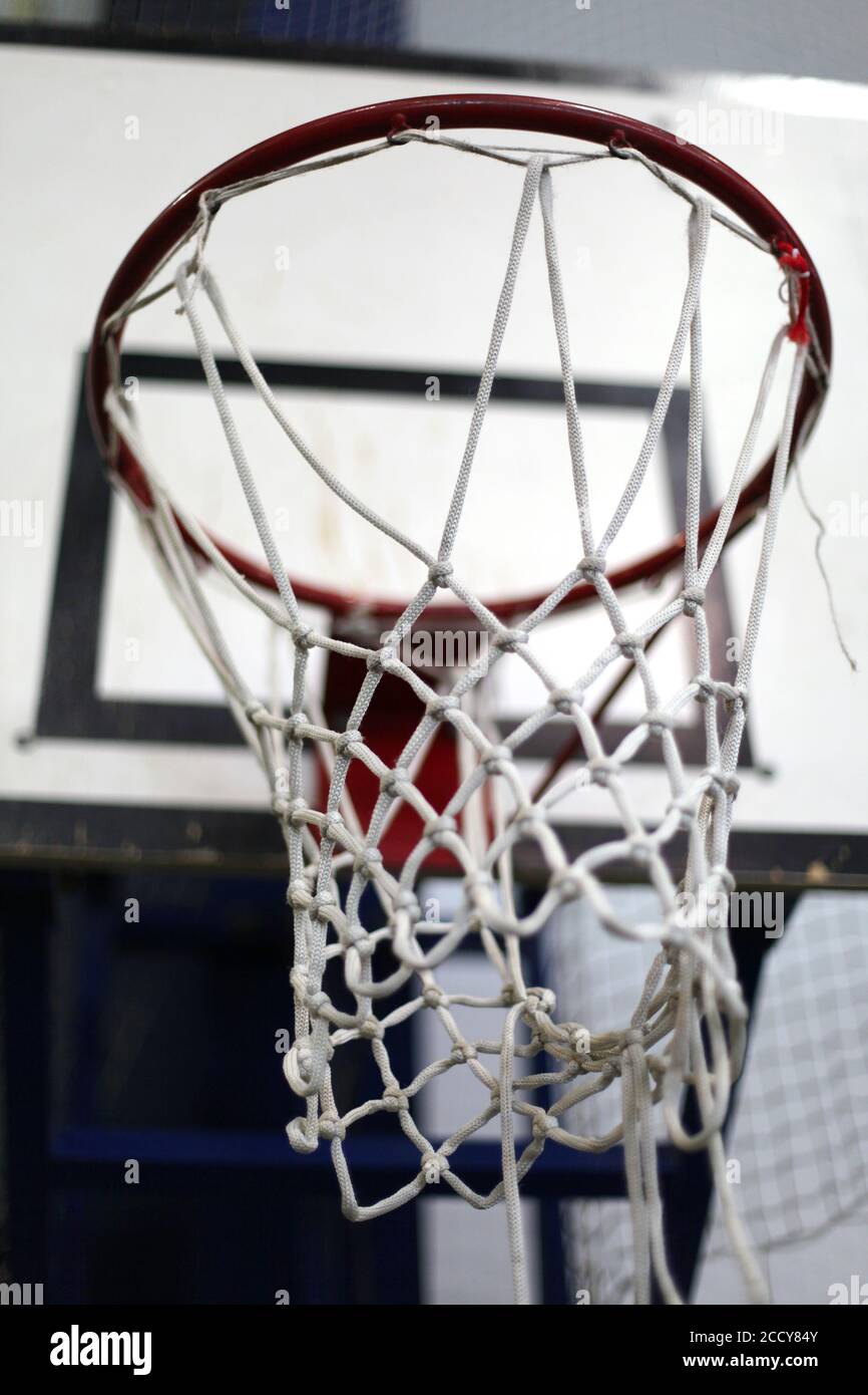 Details of a basketball rim and net as a sport background Stock Photo ...