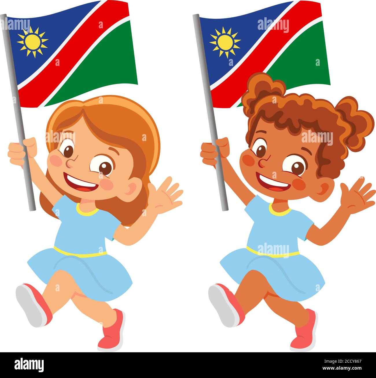 Namibia flag in hand set Stock Vector Image & Art - Alamy