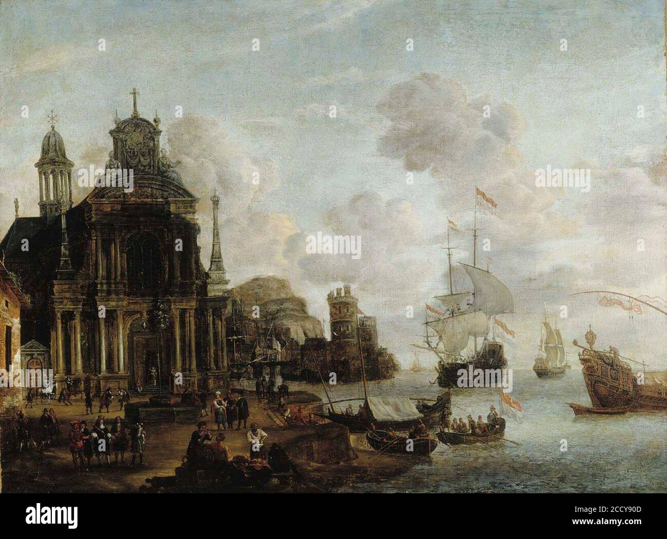 Johannes Storck - Harbour scene Stock Photo - Alamy