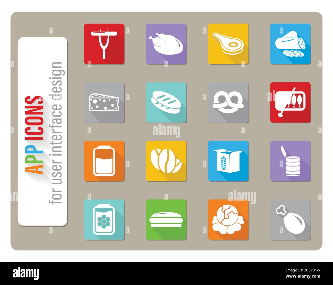 grocery store icon set Stock Vector Image & Art - Alamy