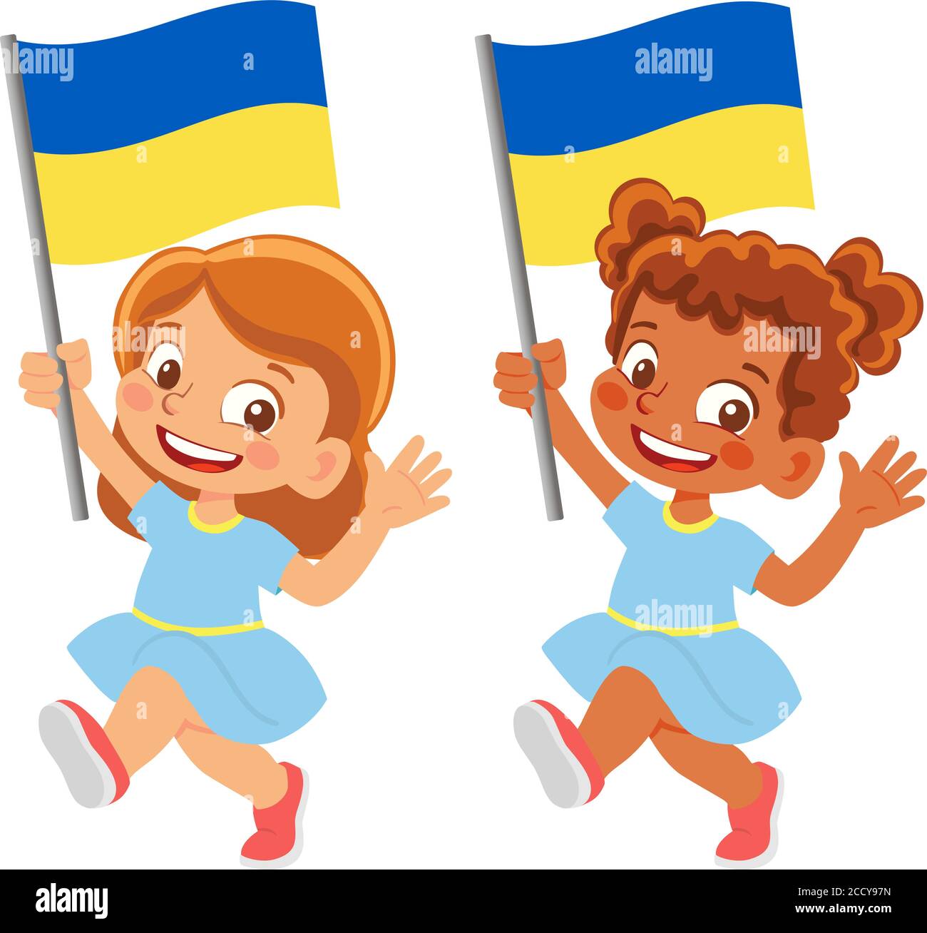 Waving hand symbol flag ukraine Stock Vector Images - Alamy