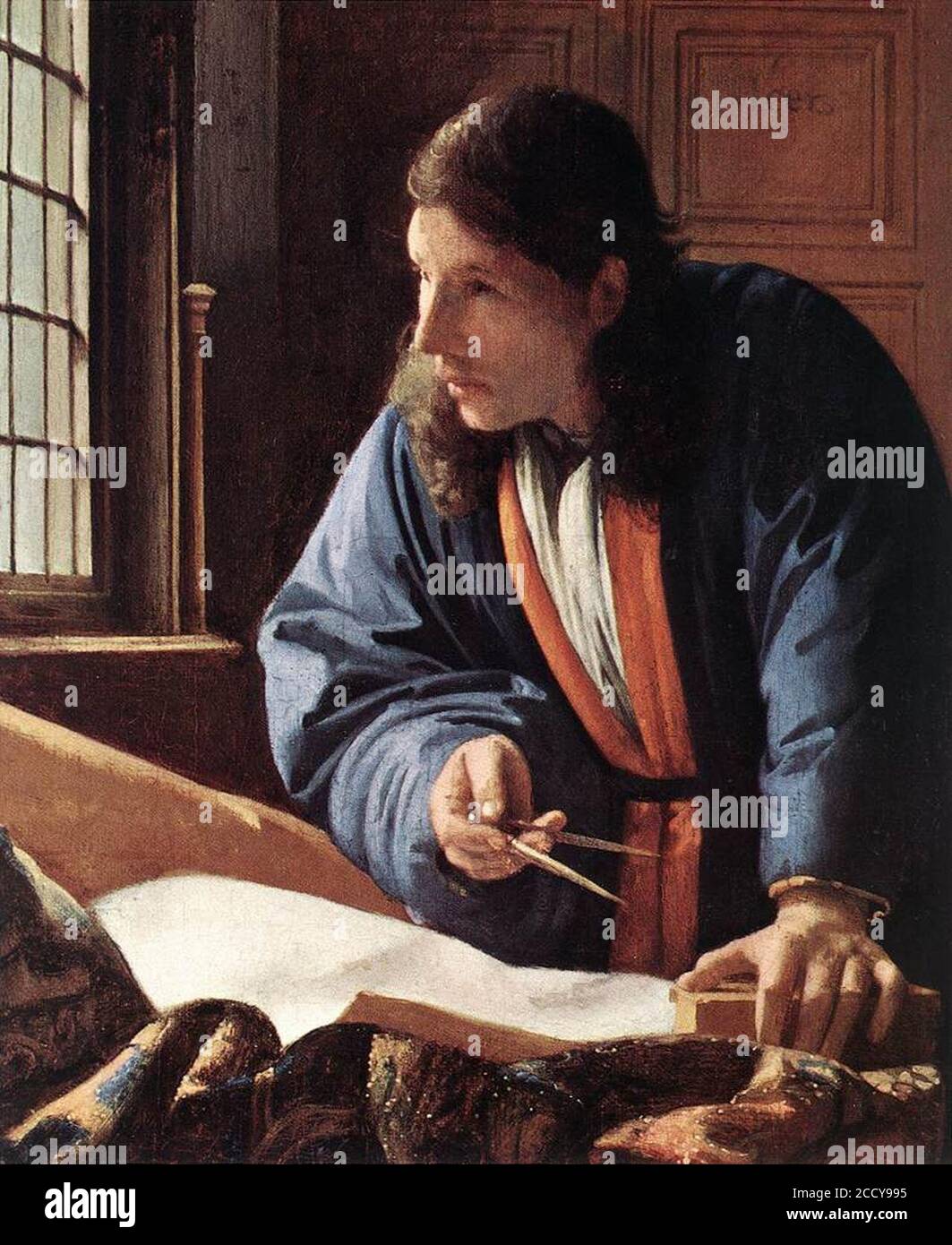 Johannes Vermeer - The Geographer (detail Stock Photo - Alamy