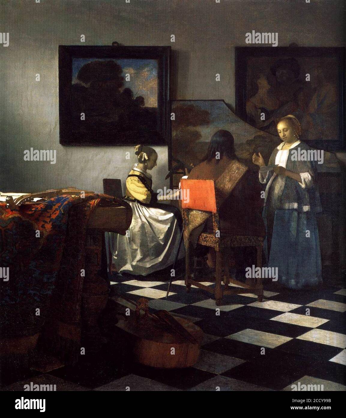 Johannes Vermeer - The Concert Stock Photo - Alamy
