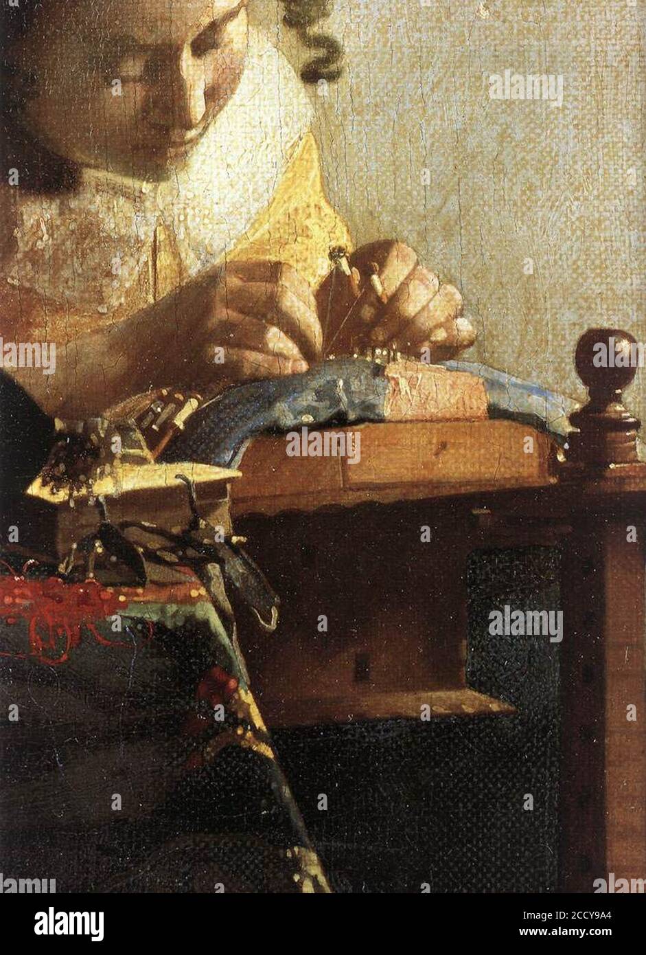 Johannes Vermeer - The Lacemaker (detail Stock Photo - Alamy