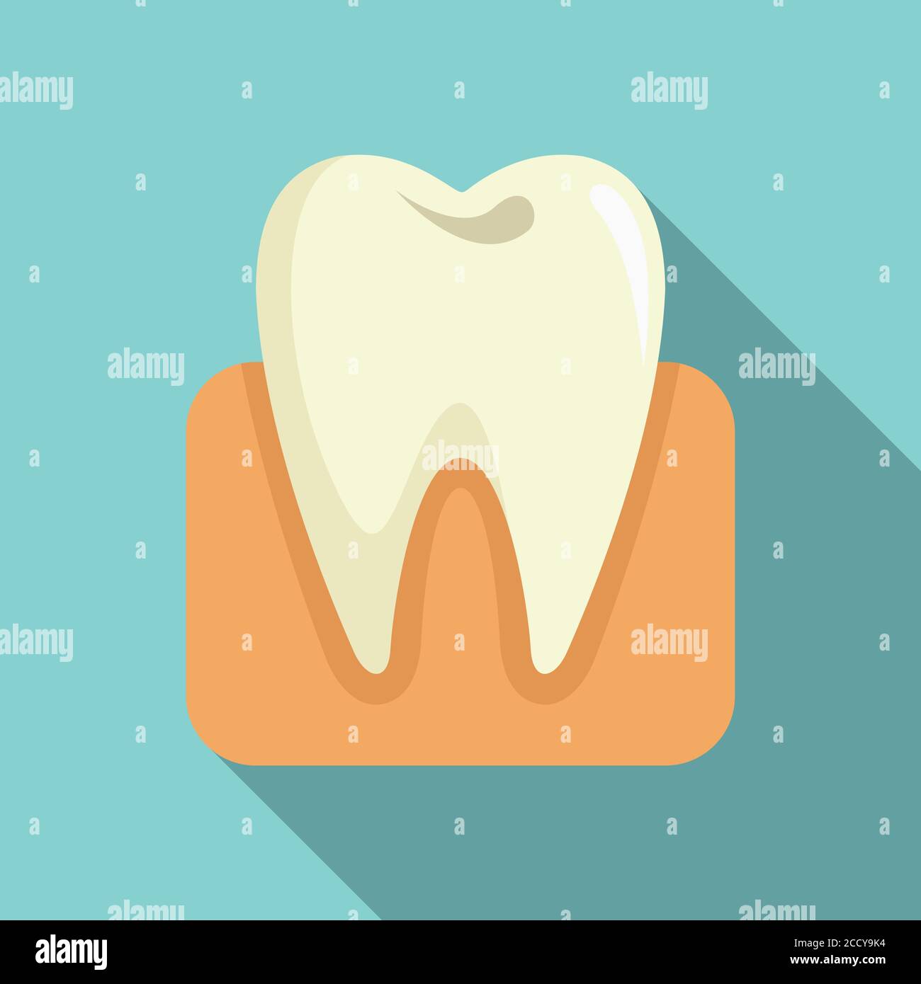 Healthy tooth icon. Flat illustration of healthy tooth vector icon for ...