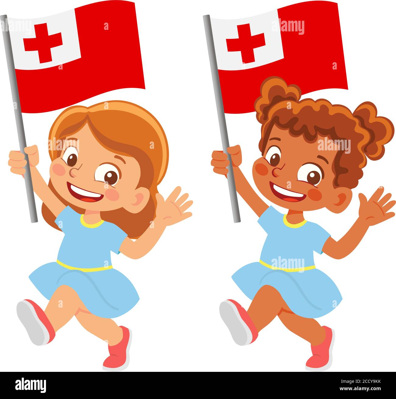 Tonga flag in hand set Stock Vector Image & Art - Alamy
