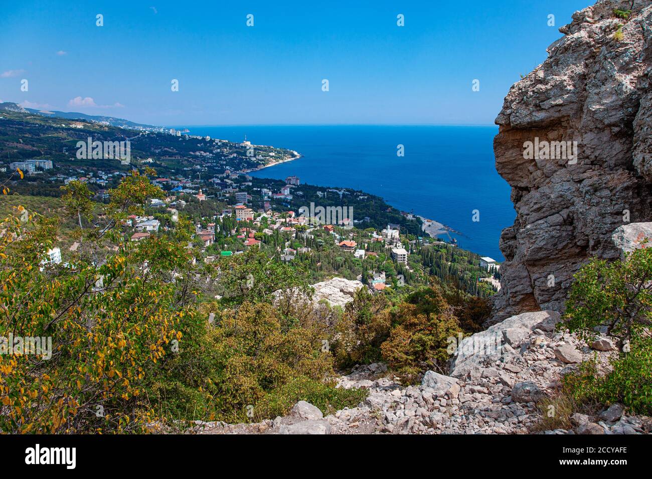 Aerial view greenery lake valley hi-res stock photography and images ...