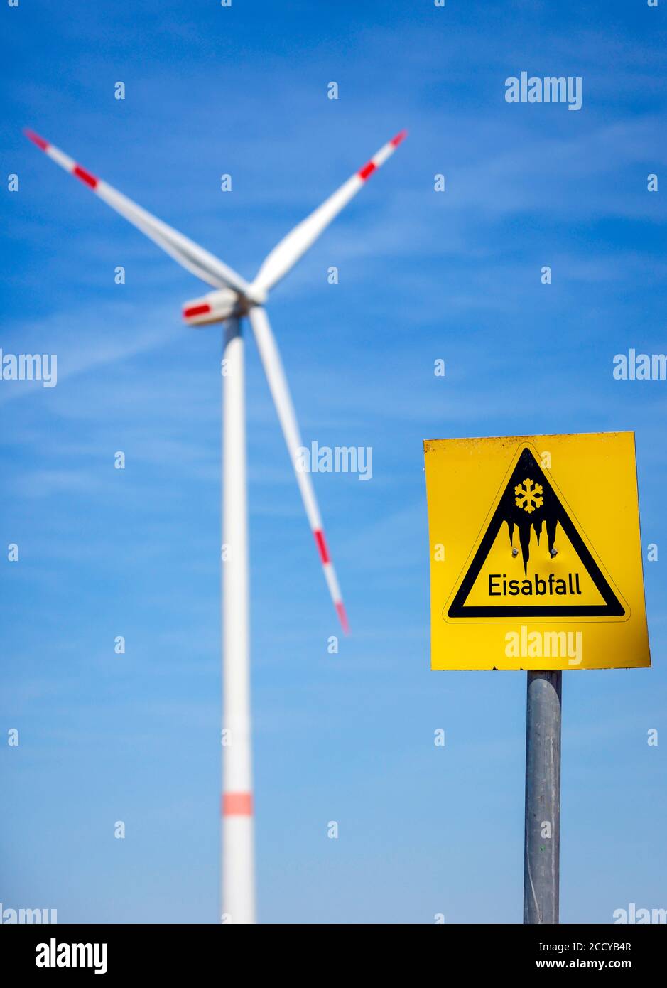 Windmill with warning sign hi-res stock photography and images - Alamy