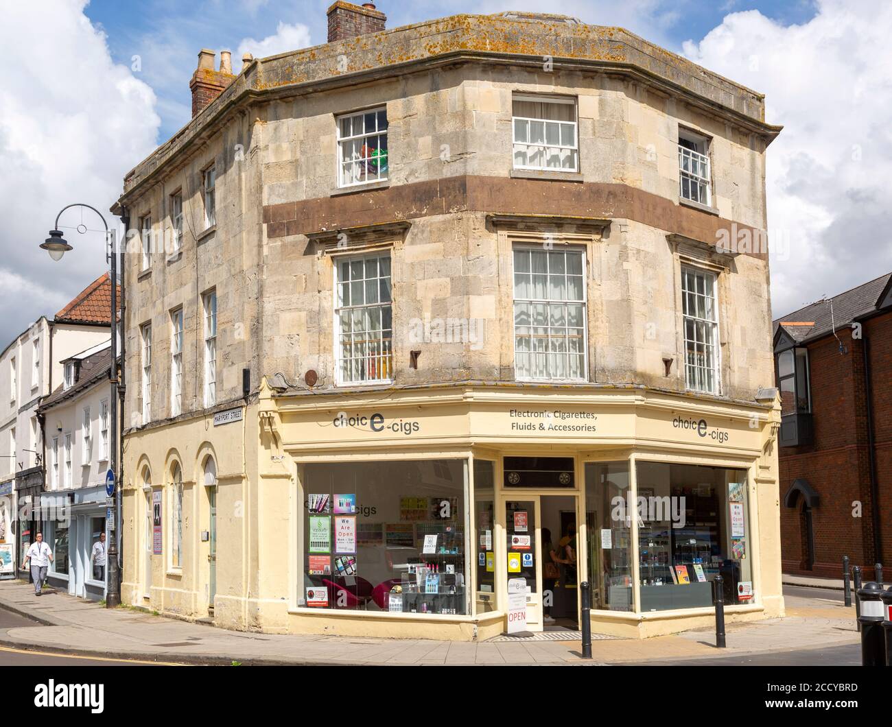 Historic 19th century Bath stone building corner of Maryport Street ...