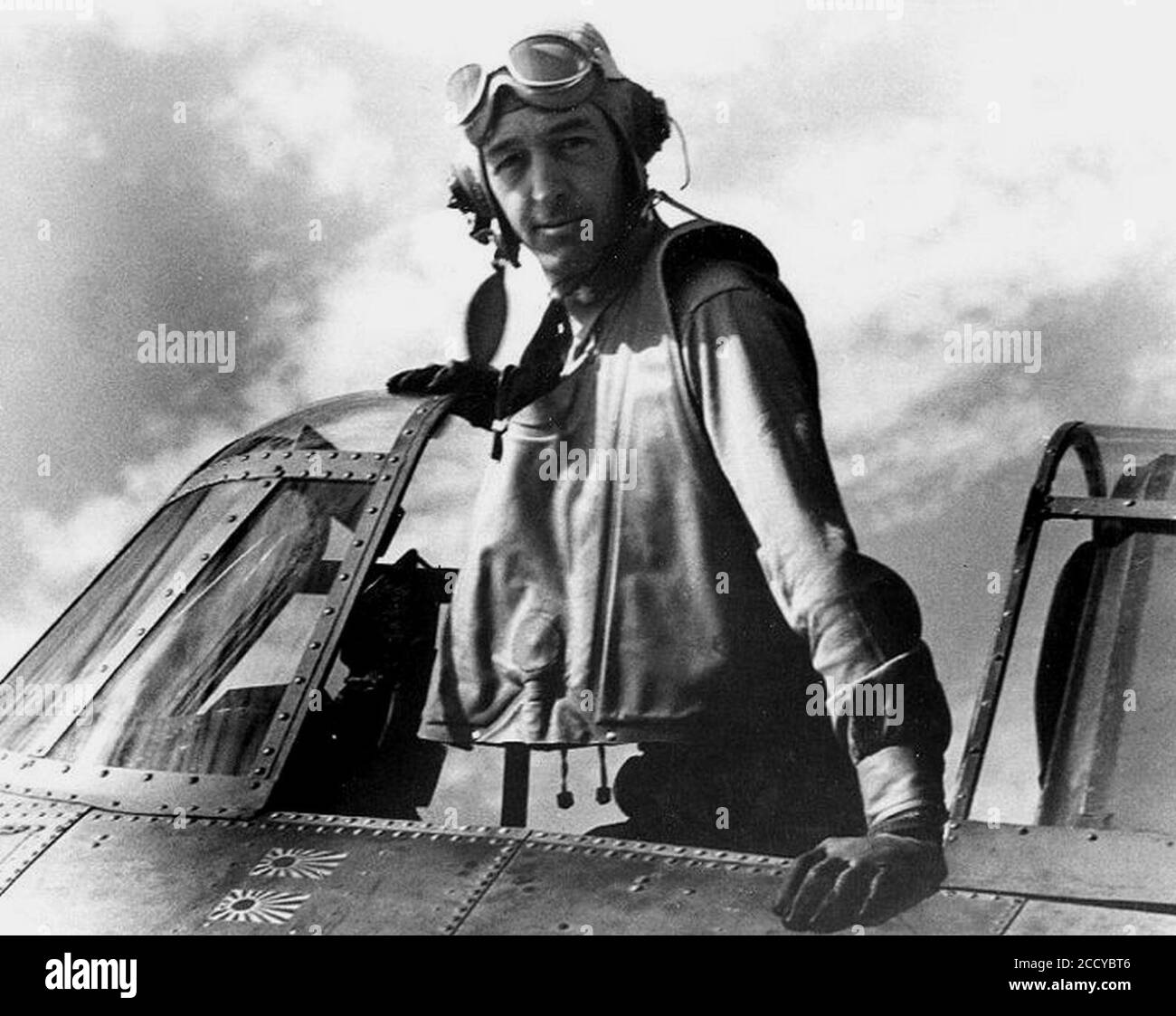 John -Thach F4F3 cockpit Stock Photo - Alamy