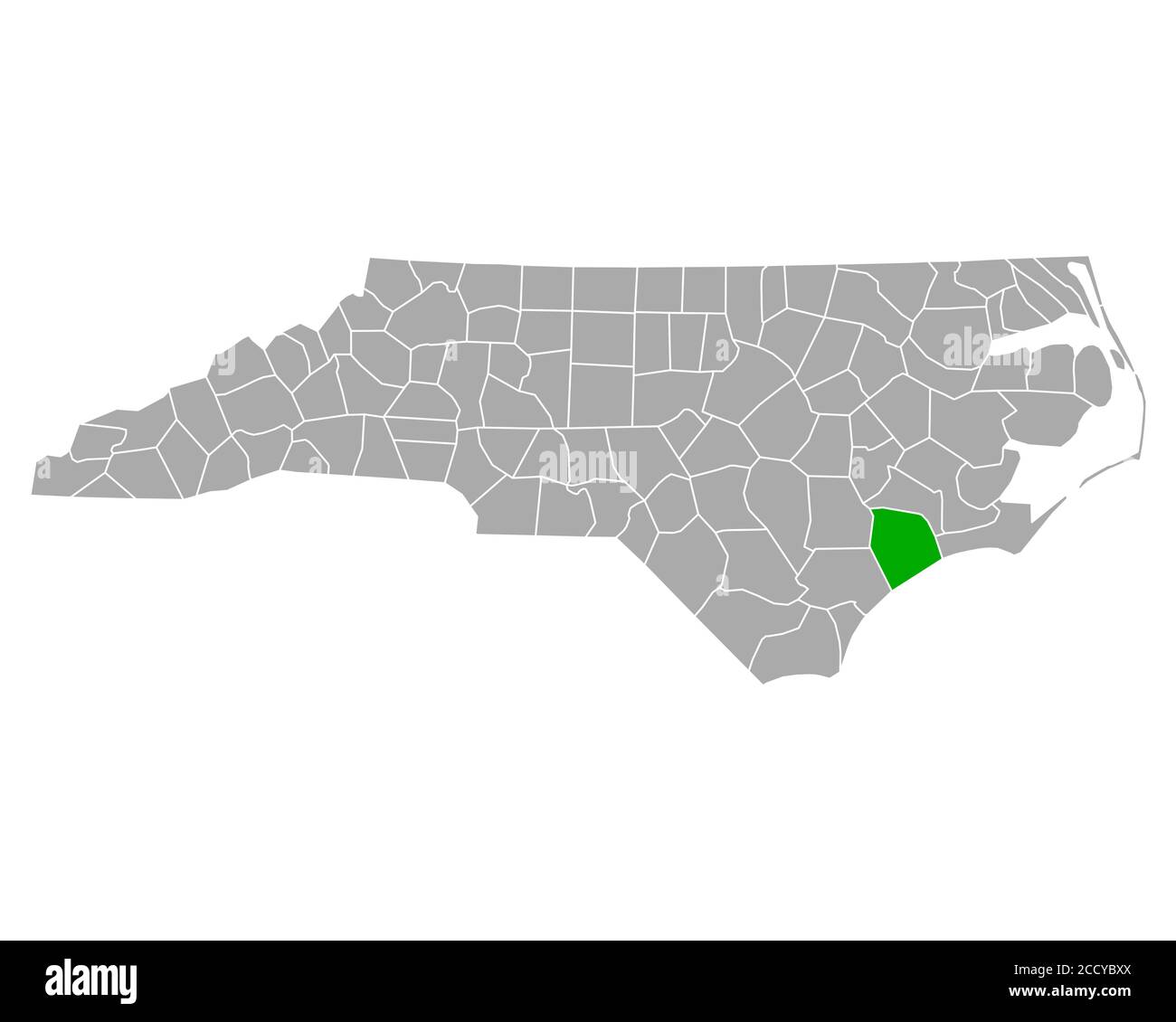 Map of Onslow in North Carolina Stock Photo - Alamy
