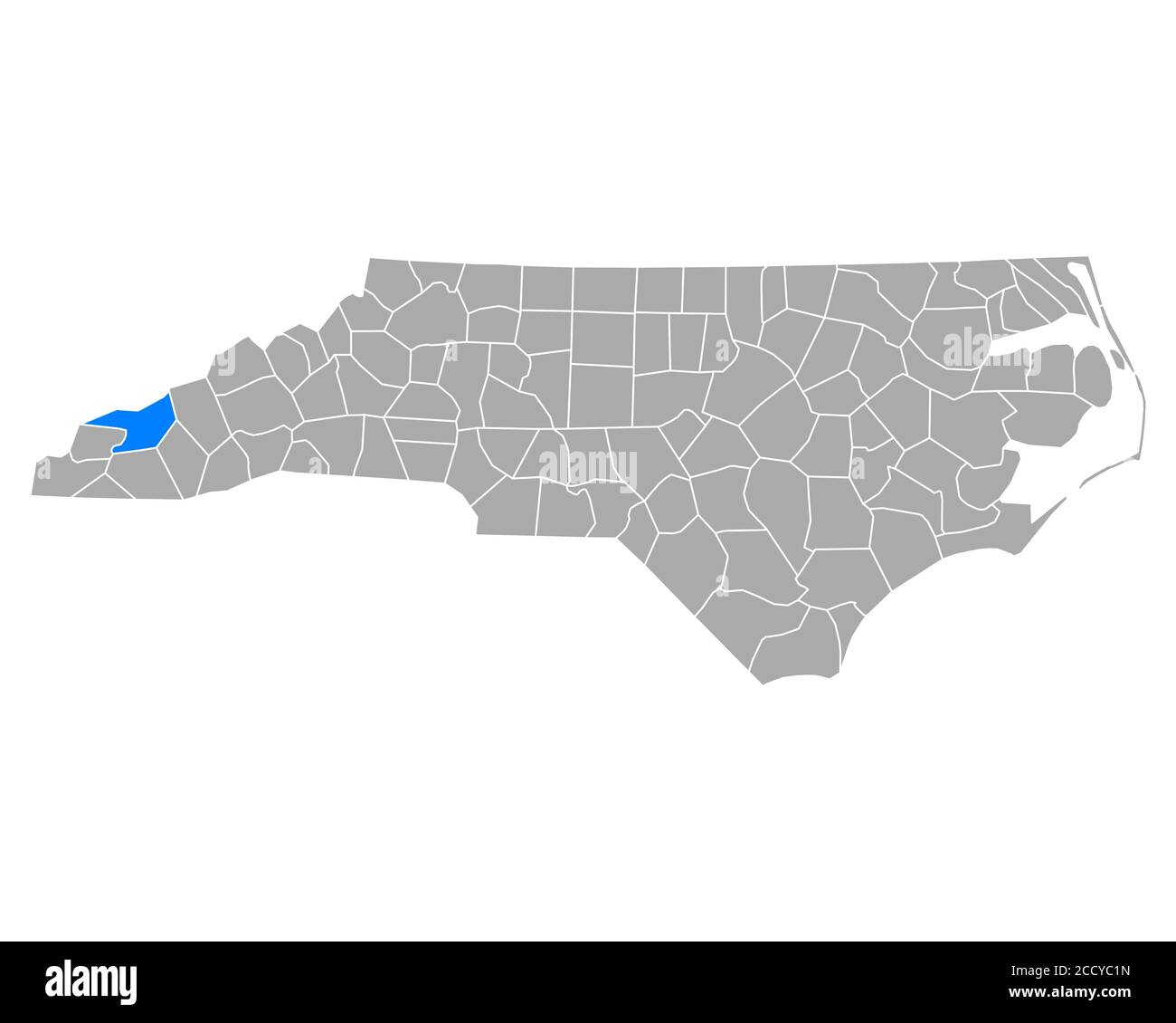 Map of Swain in North Carolina Stock Photo - Alamy