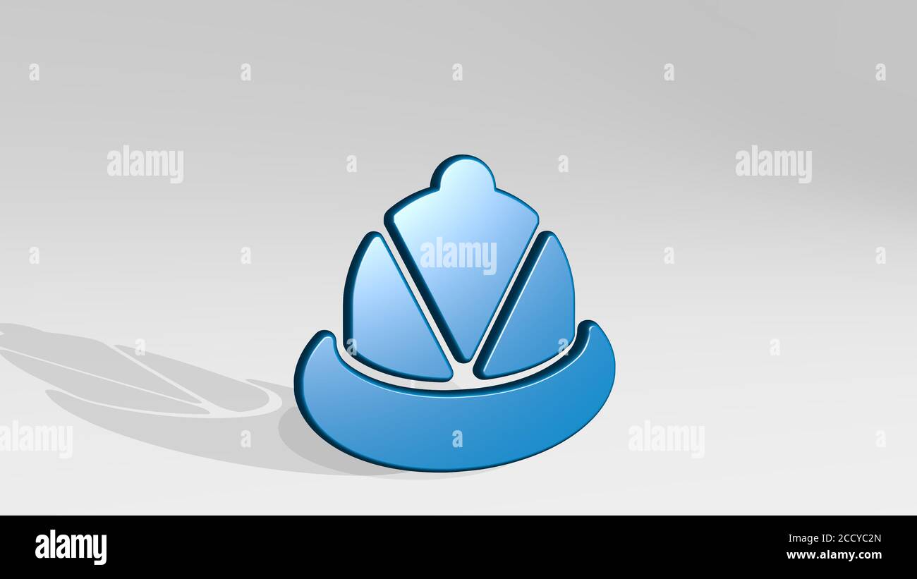 hat architect 3D icon casting shadow, 3D illustration Stock Photo - Alamy