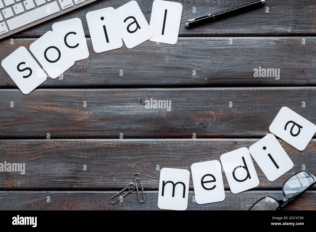 Internet tehnology social media concept. Workspace with laptop above ...