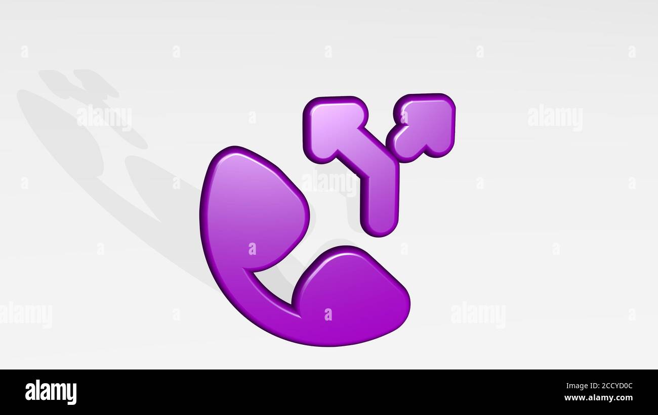 phone actions split 3D icon casting shadow, 3D illustration Stock Photo ...