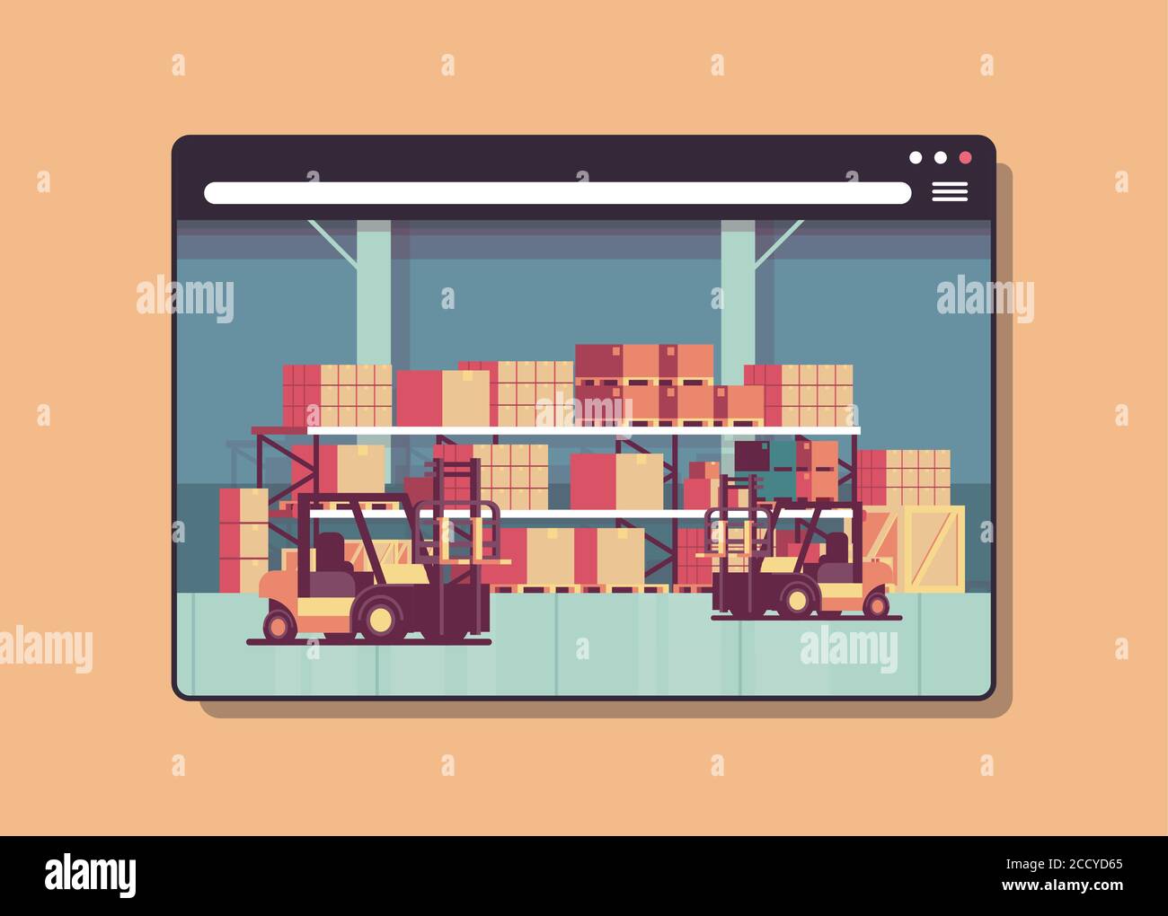 Transport logistics in warehouse Stock Vector Images - Alamy