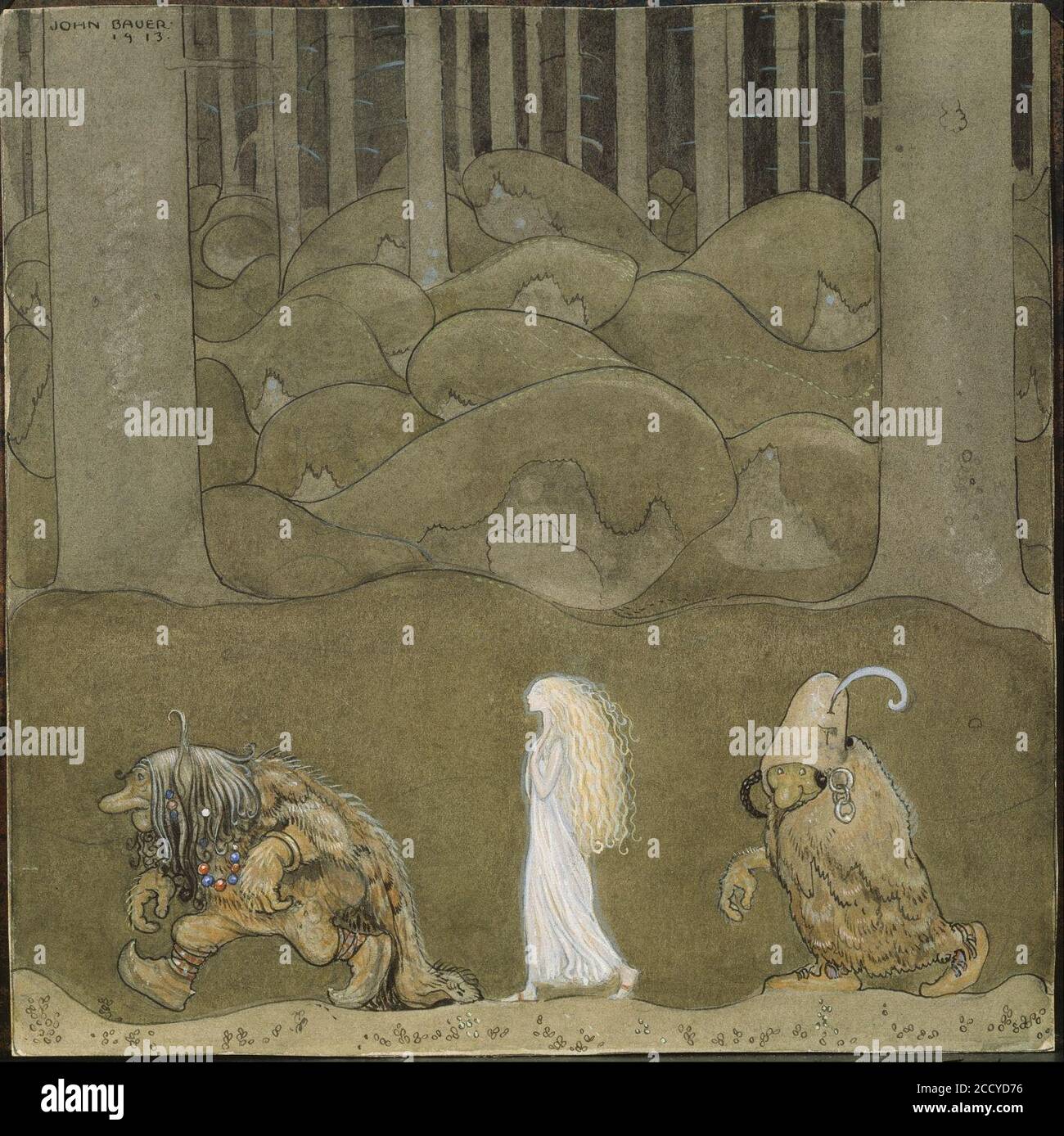 John Bauer - The Princess and the Trolls Stock Photo - Alamy
