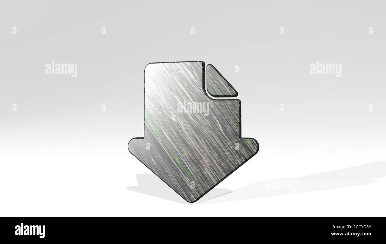 navigation down 3D icon standing on the floor, 3D illustration Stock ...