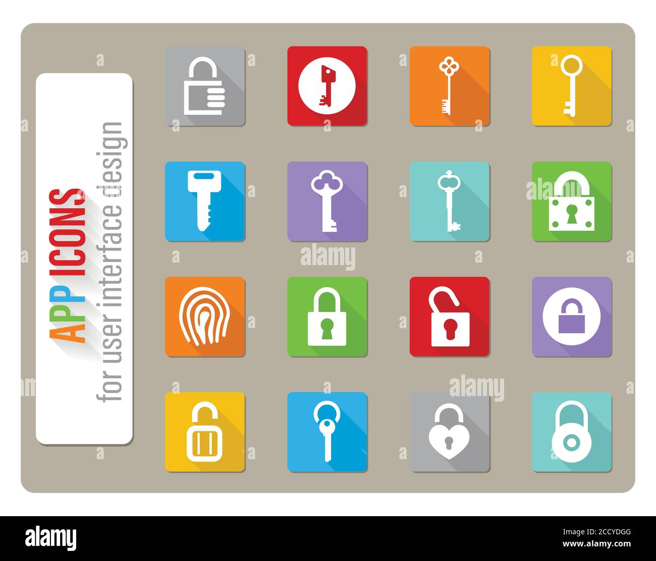 lock and key icon set Stock Vector Image & Art - Alamy