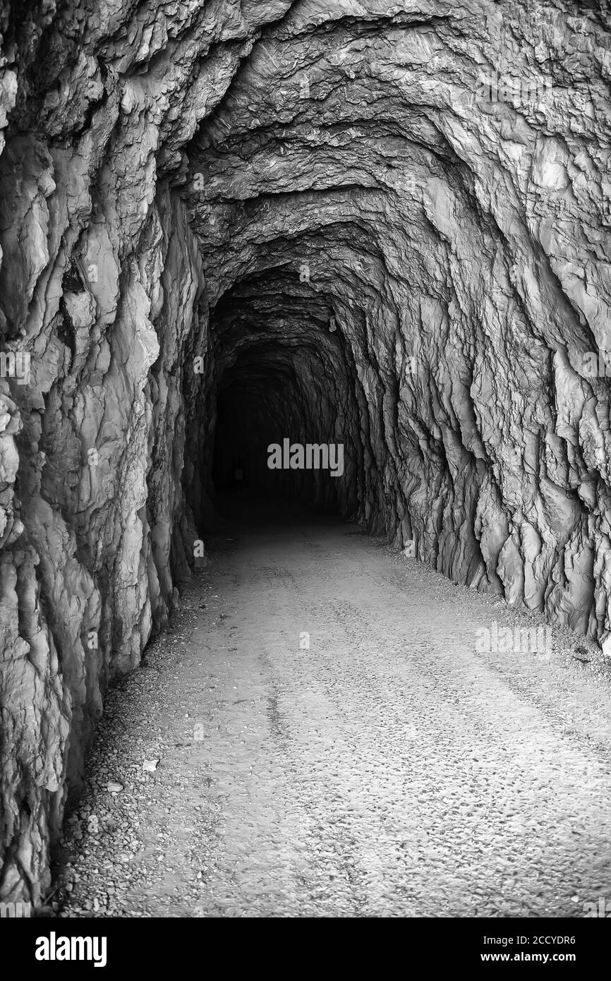 Cavern entrance Black and White Stock Photos & Images - Alamy