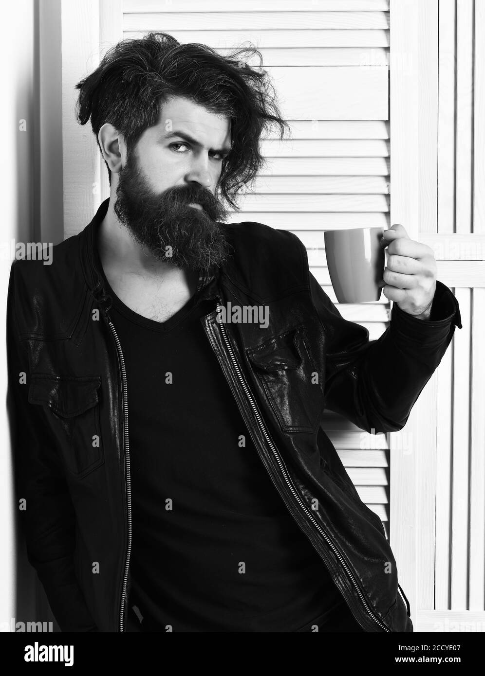 Hair ruffled Black and White Stock Photos & Images - Alamy