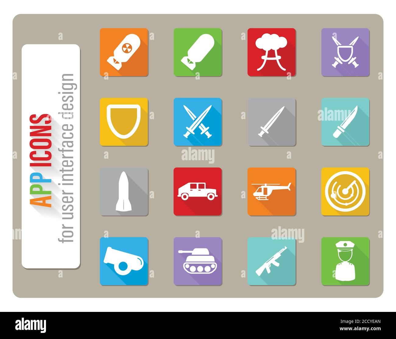 Military simply icons Stock Vector Image & Art - Alamy