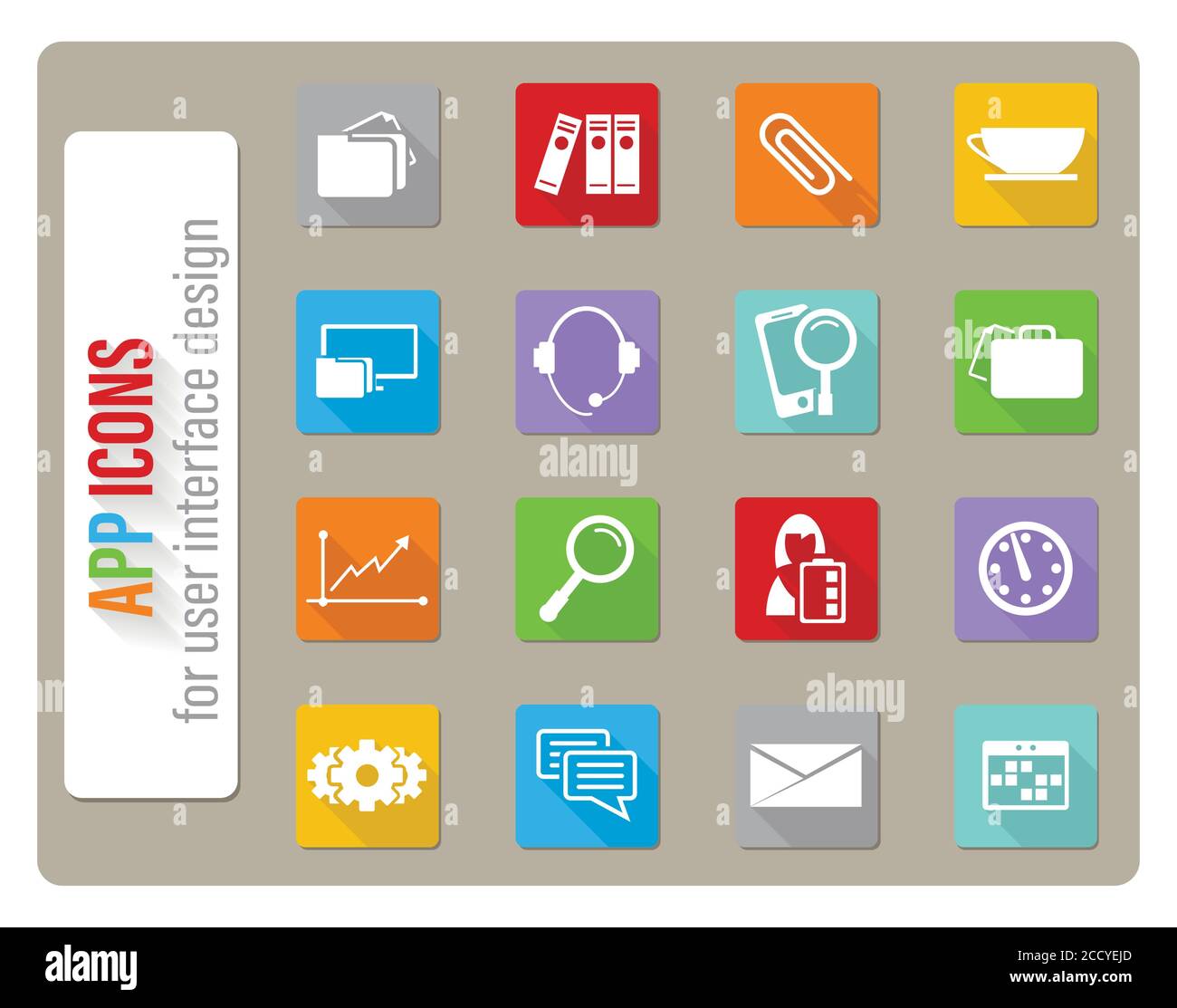 office icon set Stock Vector Image & Art - Alamy