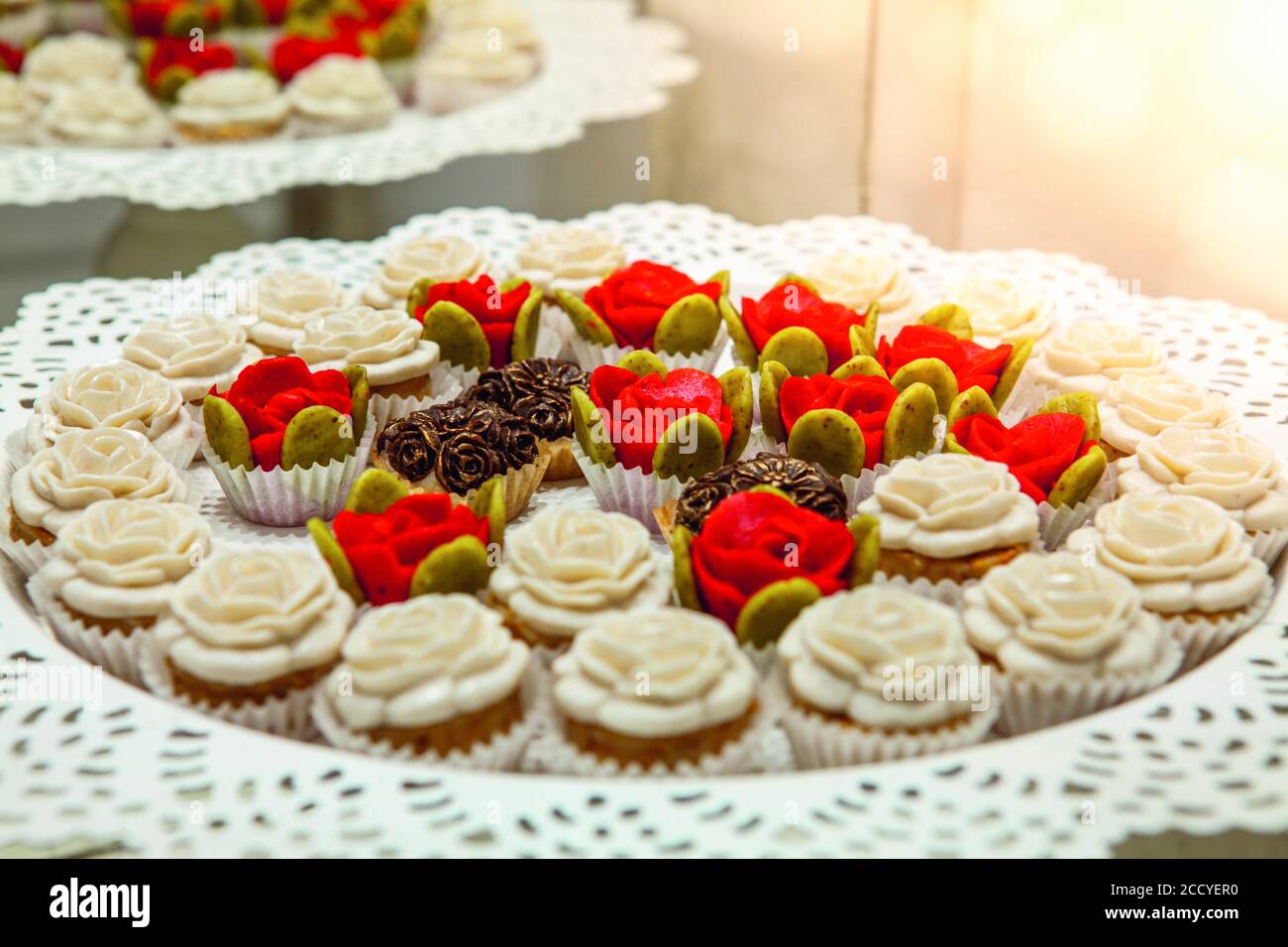 Luxury chocolate handmade candy shape of flower Stock Photo - Alamy