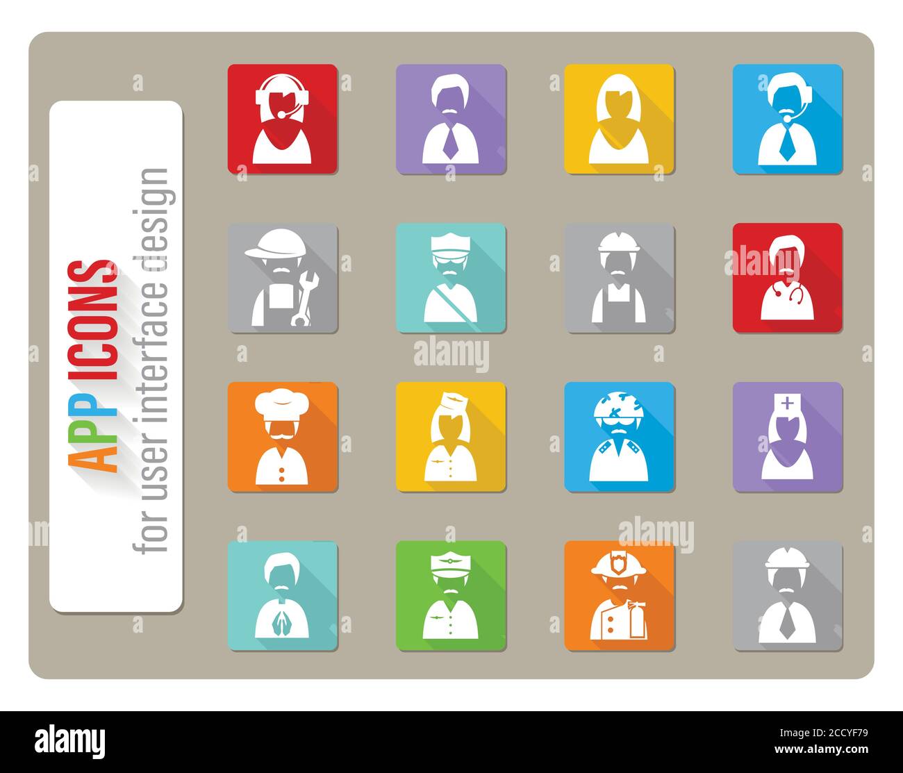 profession icon set Stock Vector Image & Art - Alamy