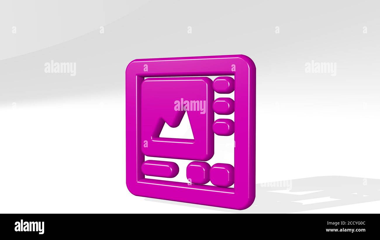 DESIGN TOOL LAYOUT 3D icon casting shadow, 3D illustration Stock Photo ...