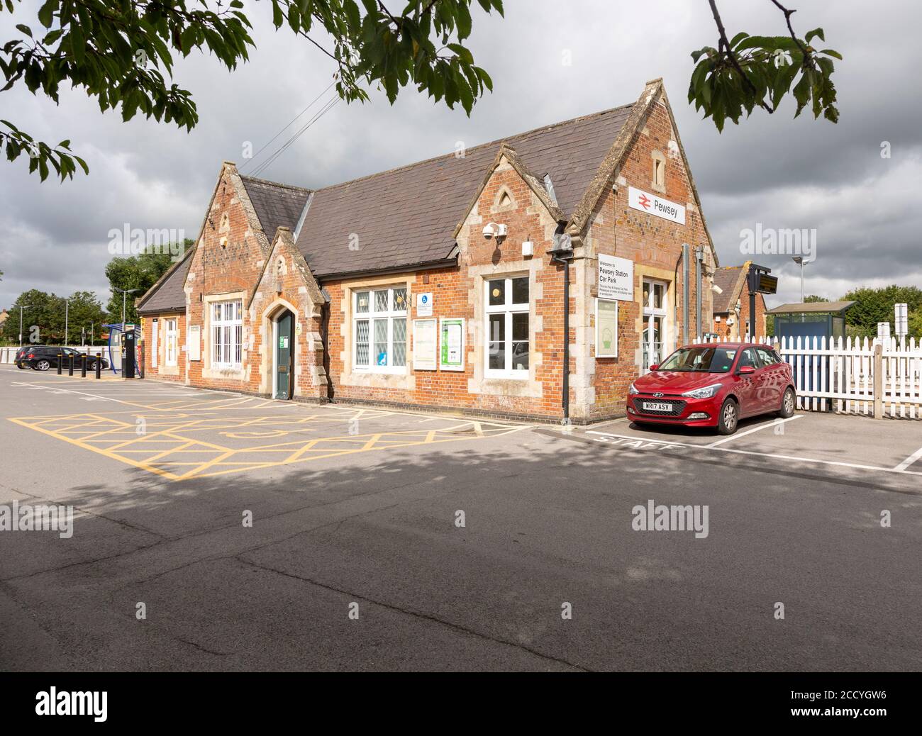 Railway station building at Pewsey, Wiltshire, England, UK Stock Photo ...
