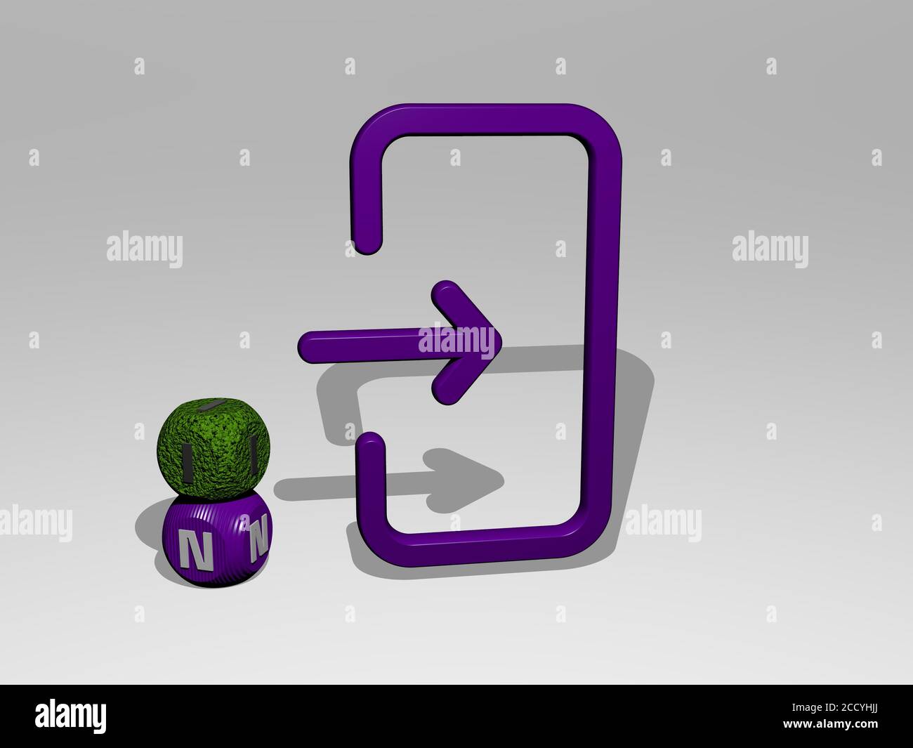 in 3D icon and dice letter text, 3D illustration Stock Photo - Alamy