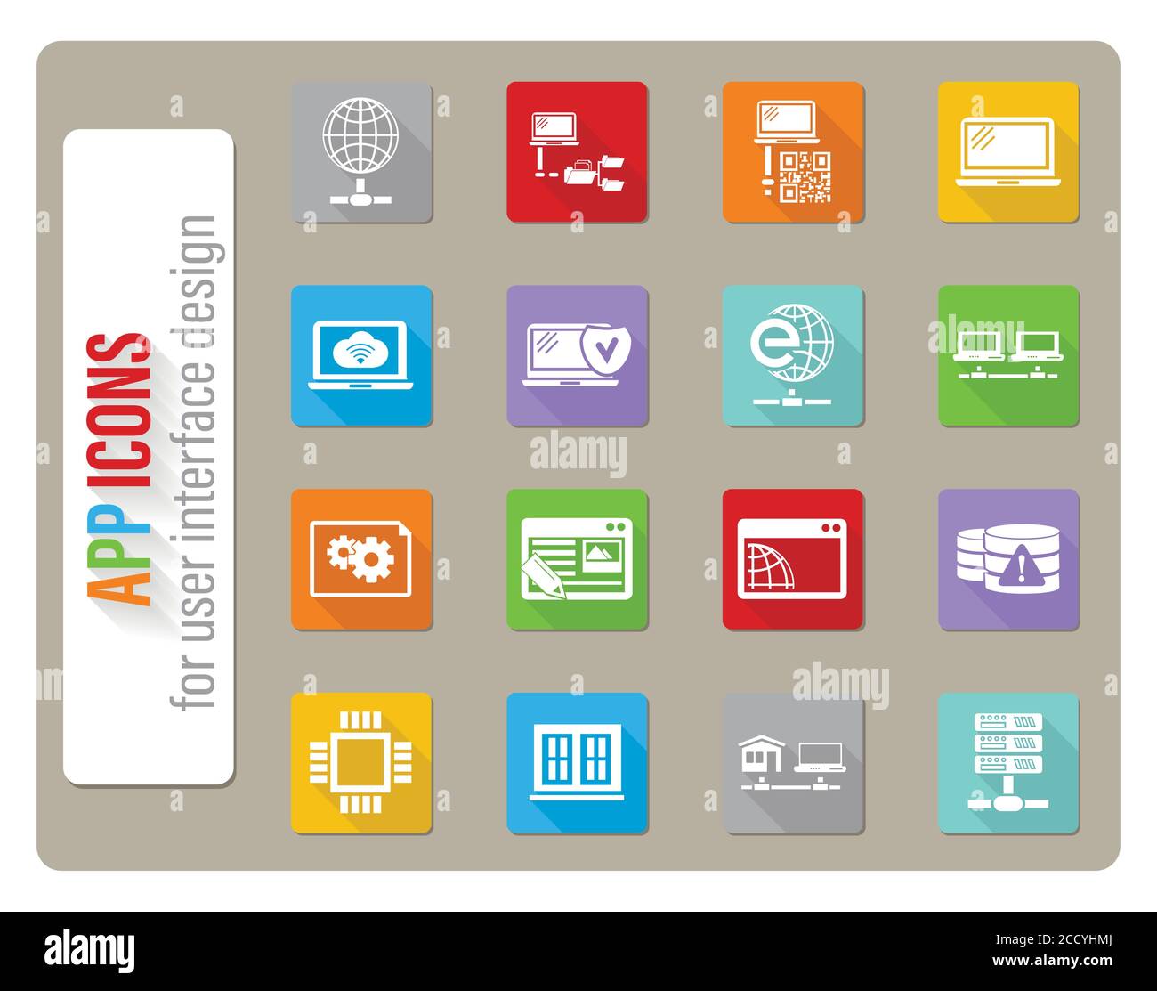 server icon set Stock Vector Image & Art - Alamy