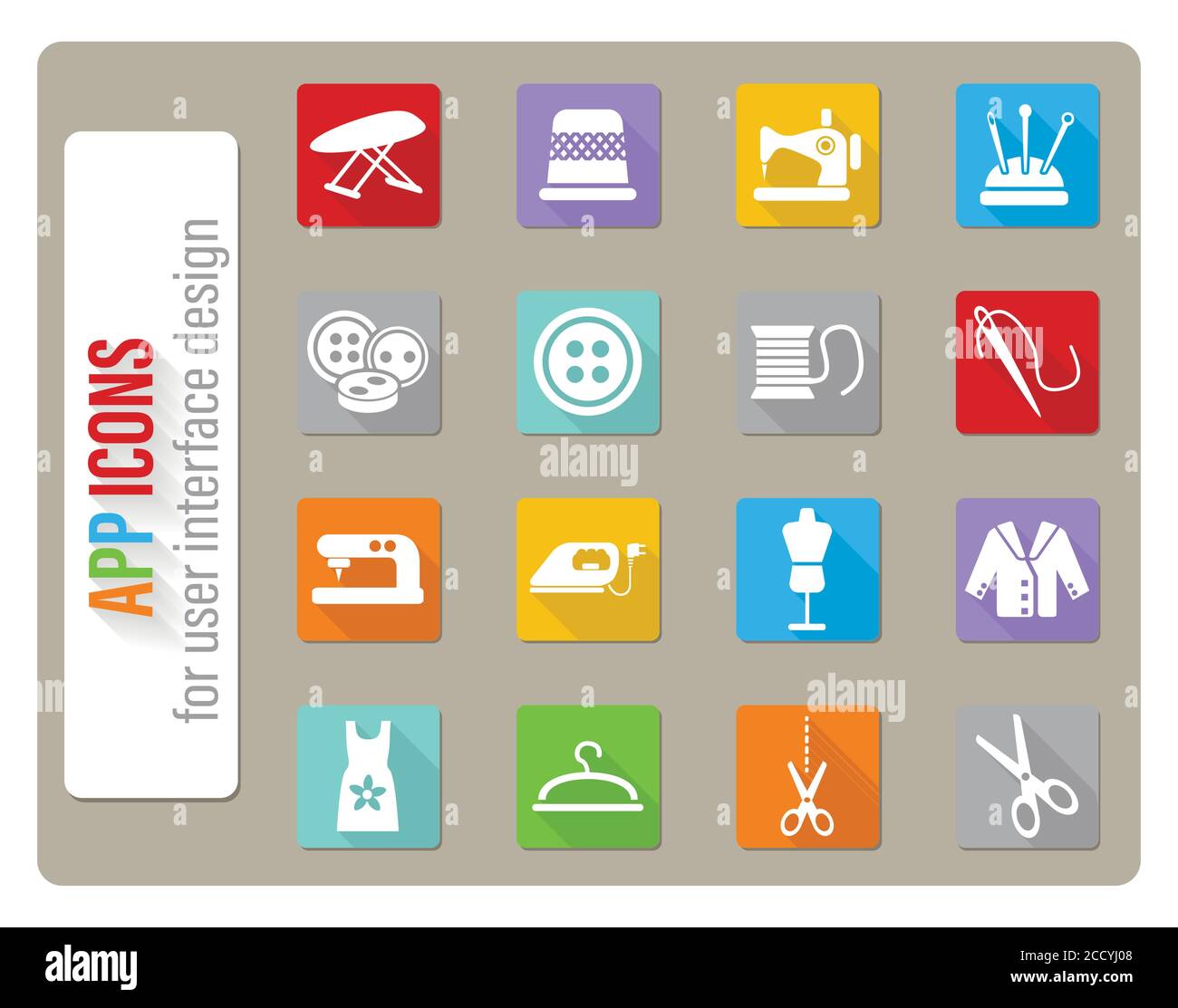 tailoring icon set Stock Vector Image & Art - Alamy